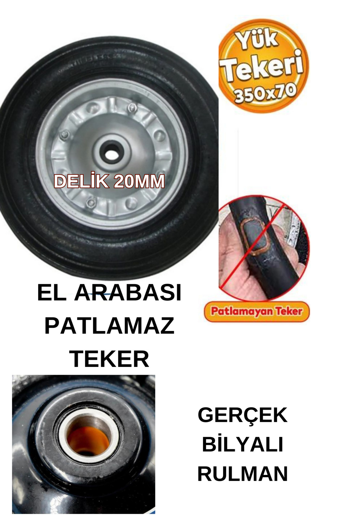 KL HOME Yeni Nesil Teker - Pu El Arabası Tekeri Sağlam Uzun Ömürlü ...