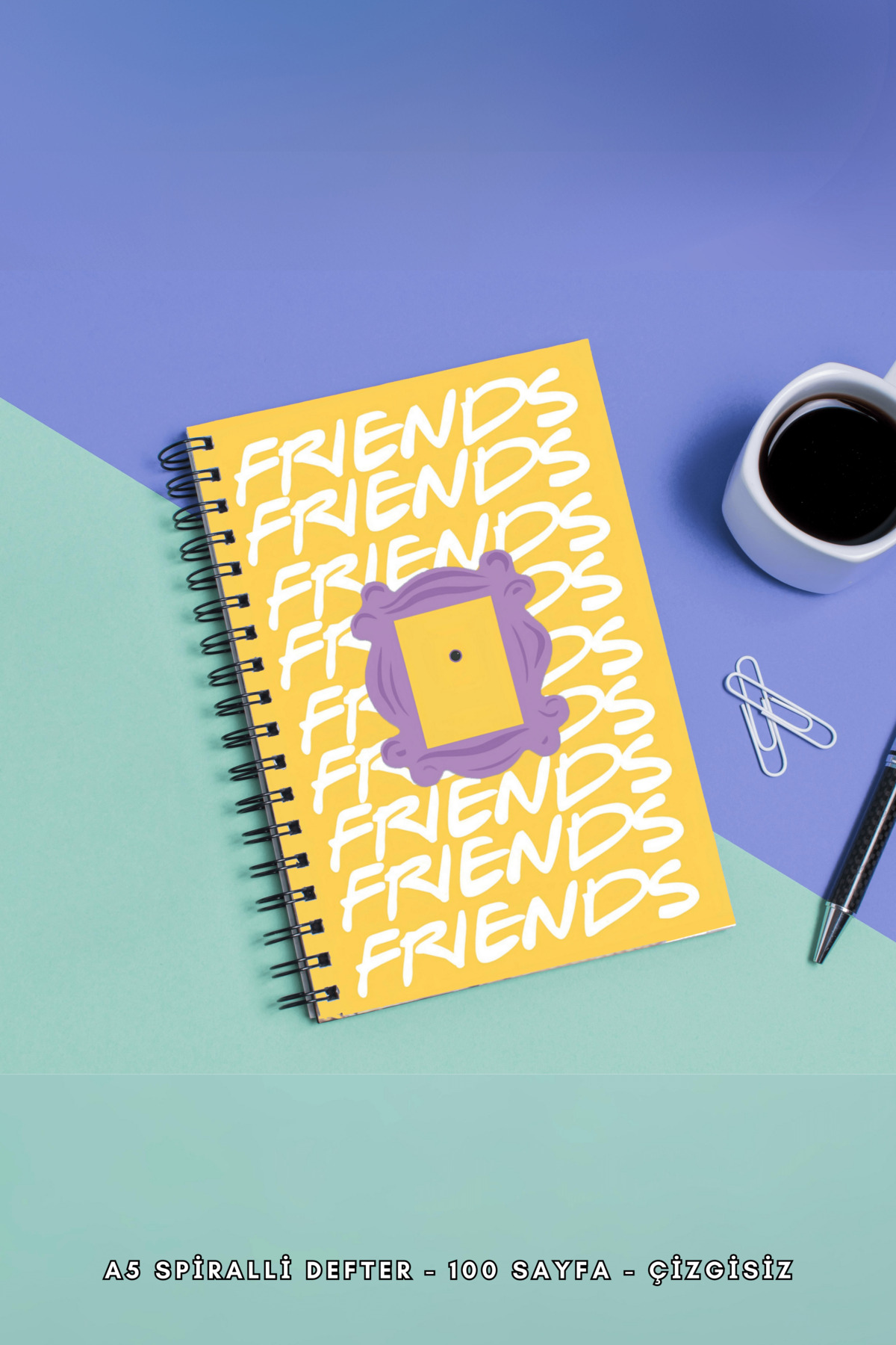 SevindirenŞeyler Friends A5 Spralli Çizgisiz Sert Kapak Defter Fiyatı ...