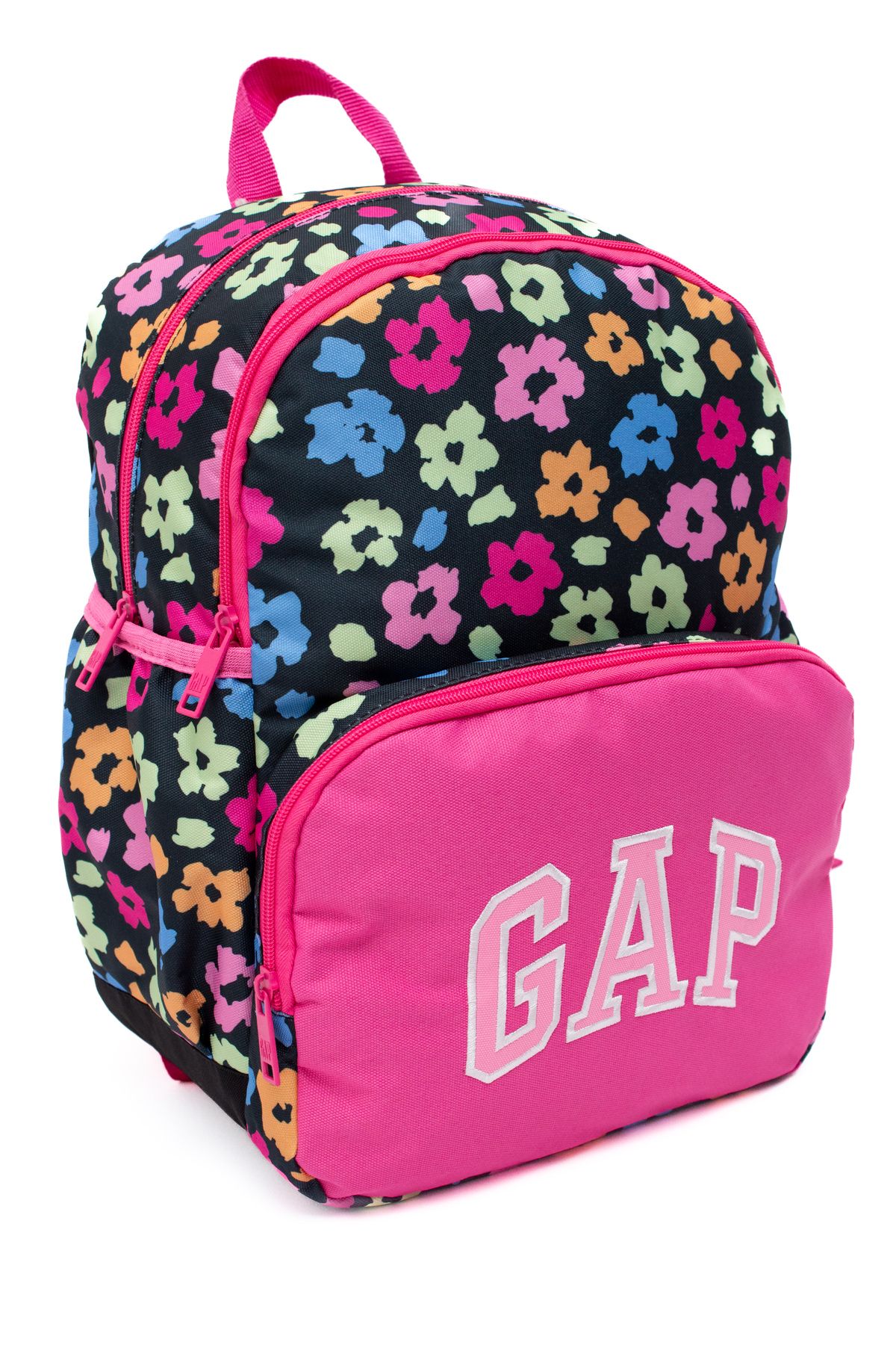 GAP Kids 12795 Pink Flower Patterned 3 Compartment Girls Primary School Backpack Trendyol