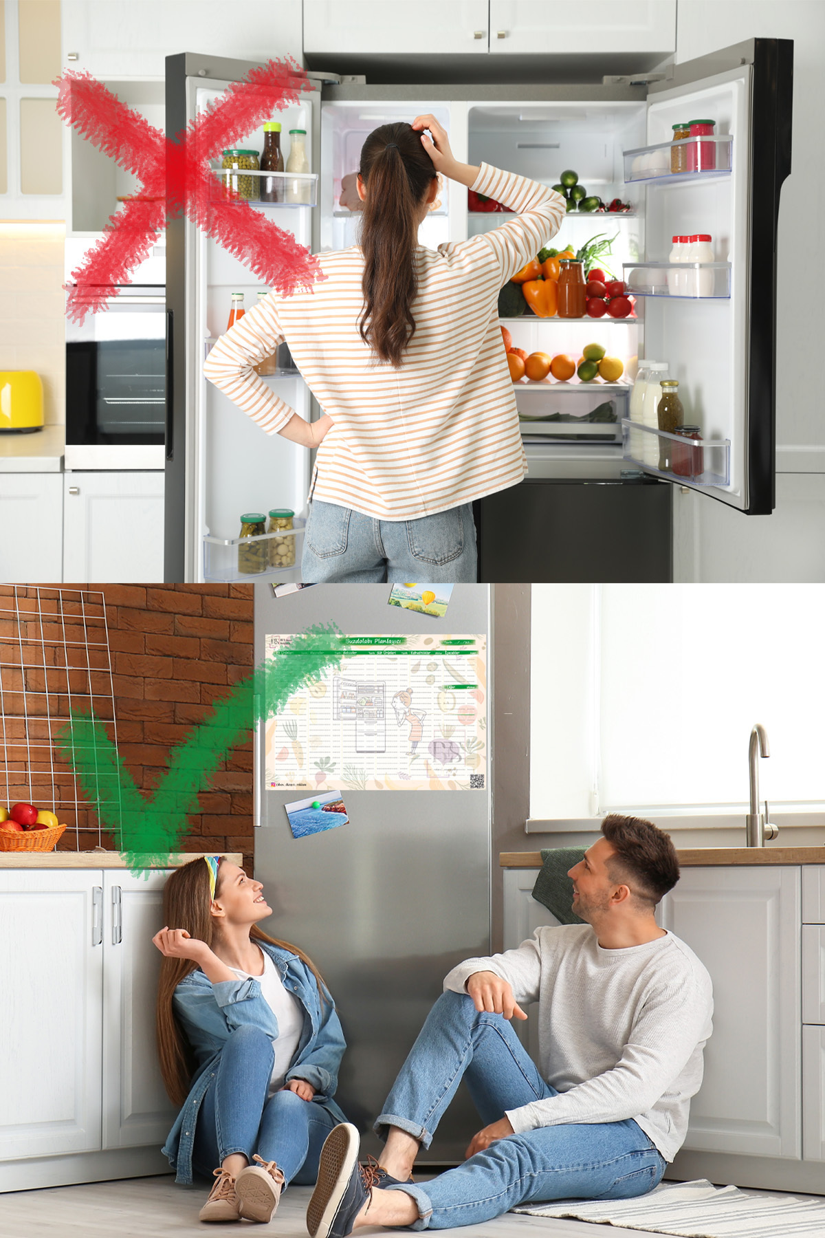 besreklam Mıknatıslı - Buzdolabı planlayıcısı- A5 boyut, 20 yaprak, planner - Fiyatı, Yorumları