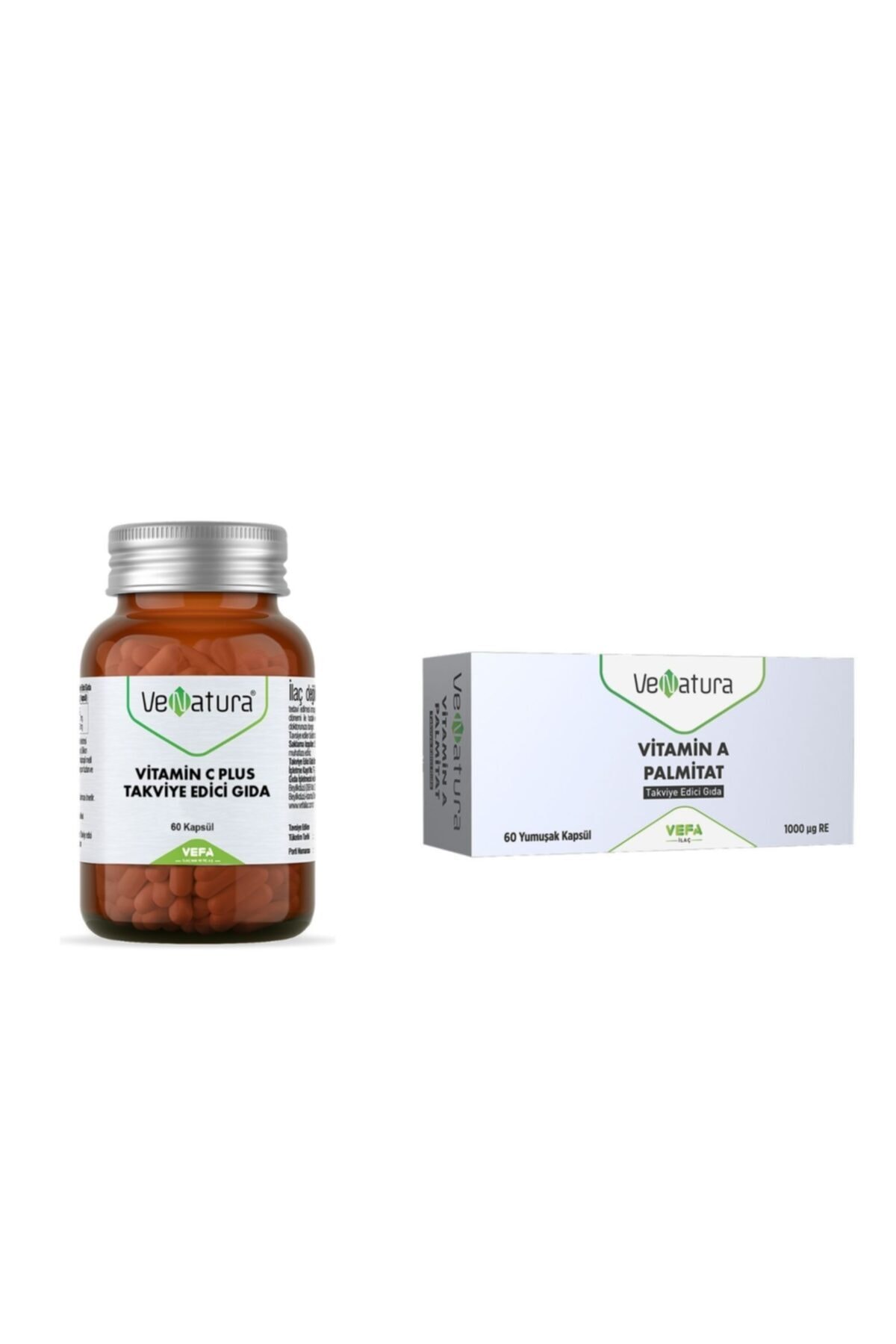 Venatura Vitamin C Plus + Vitamin A Palmitat 60 Kapsül Avantaj Paket ...