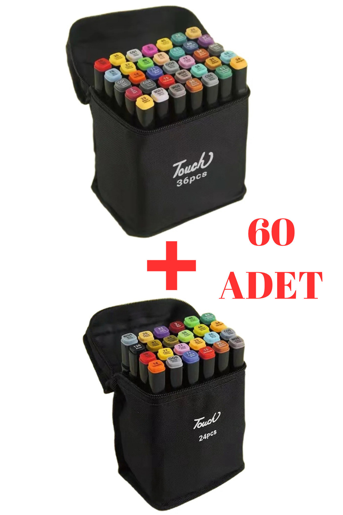 BEYZANA 60’lı Çift Taraflı Marker Kalem Seti Çantalı Fiyatı, Yorumları ...