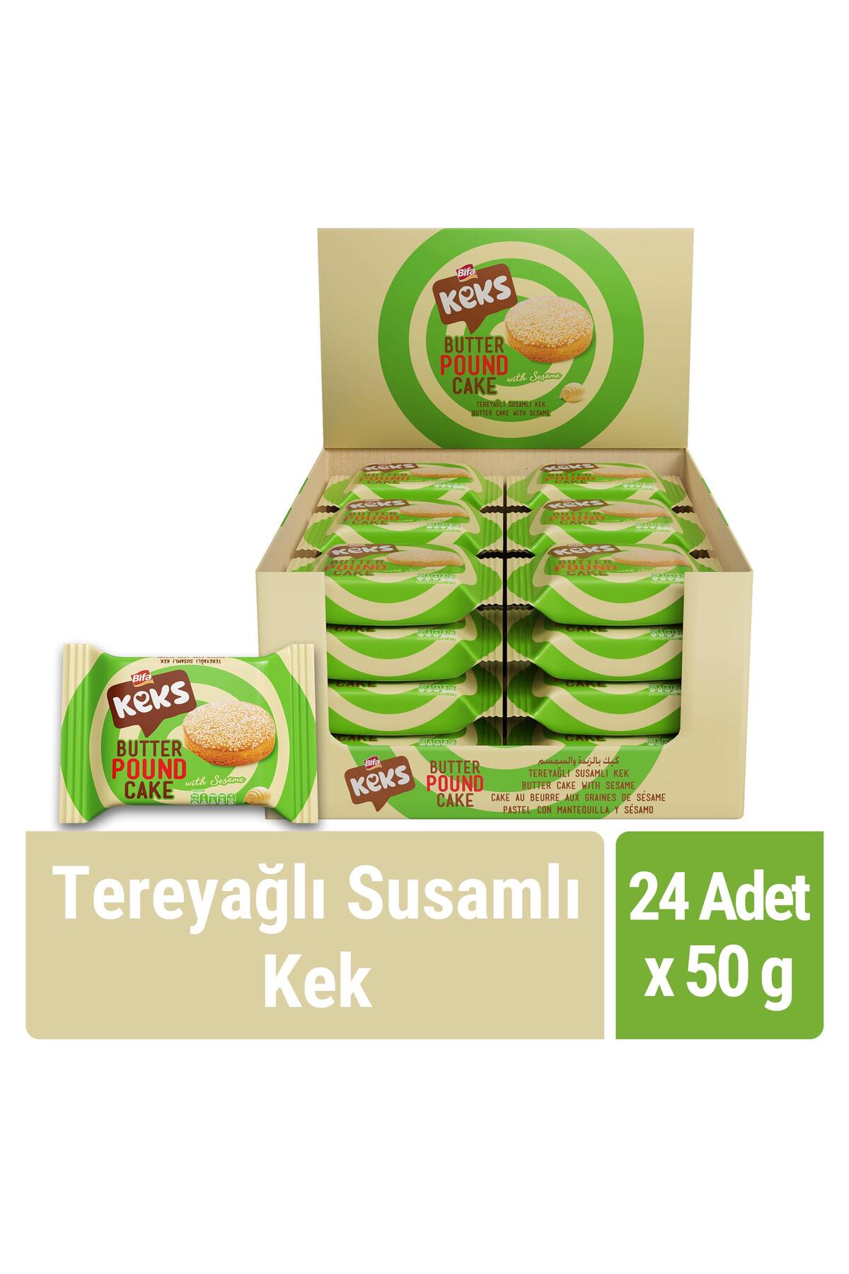 BİFA KEKS Bifa Keks Tereyağlı Susamlı Kek 50 gr X 24 Adet Fiyatı ...
