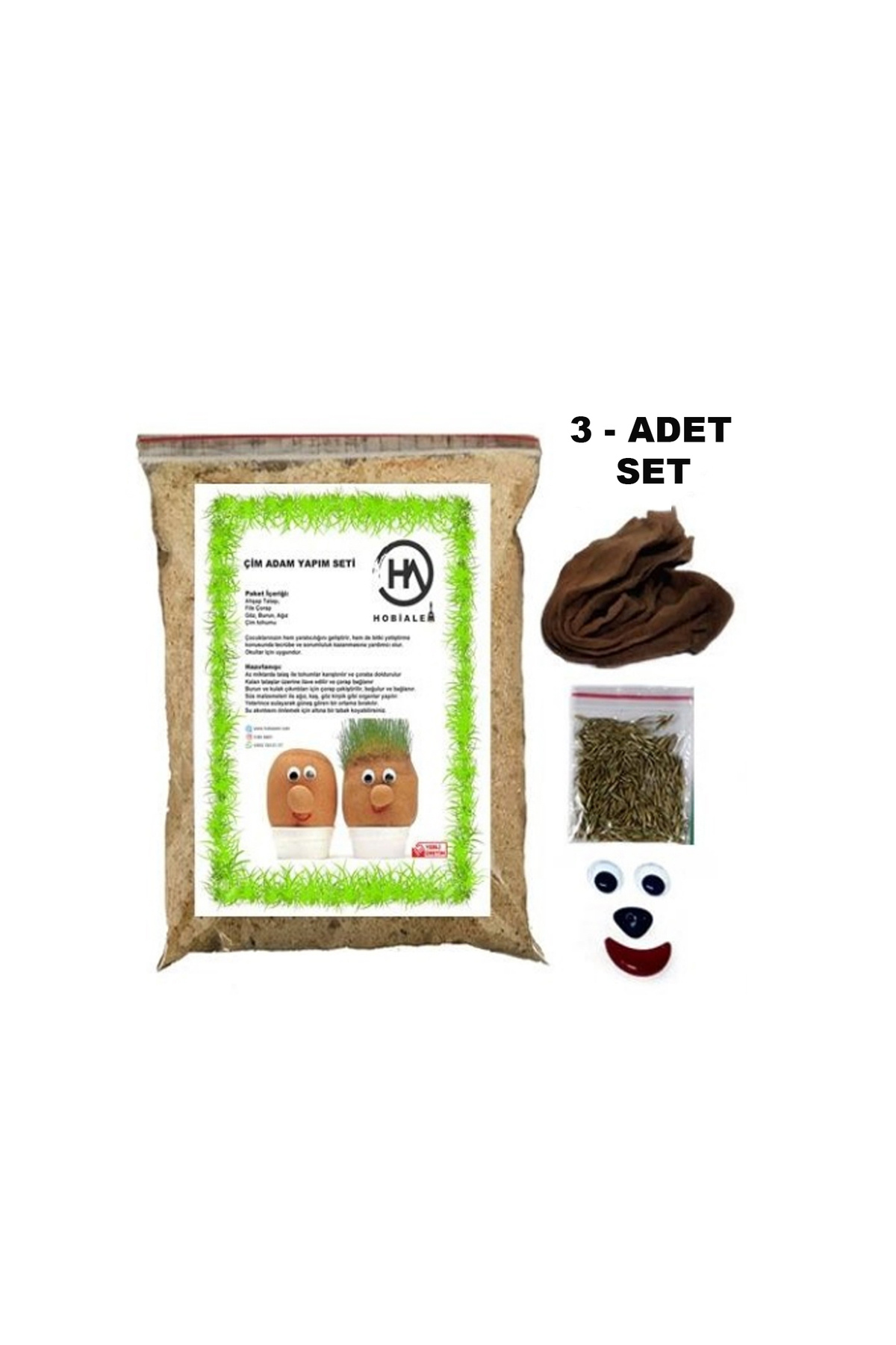 DOLYAK Eğitici Deney Çim Adam Yapım Seti 3 Adet Set En İyi Fiyat ve ...