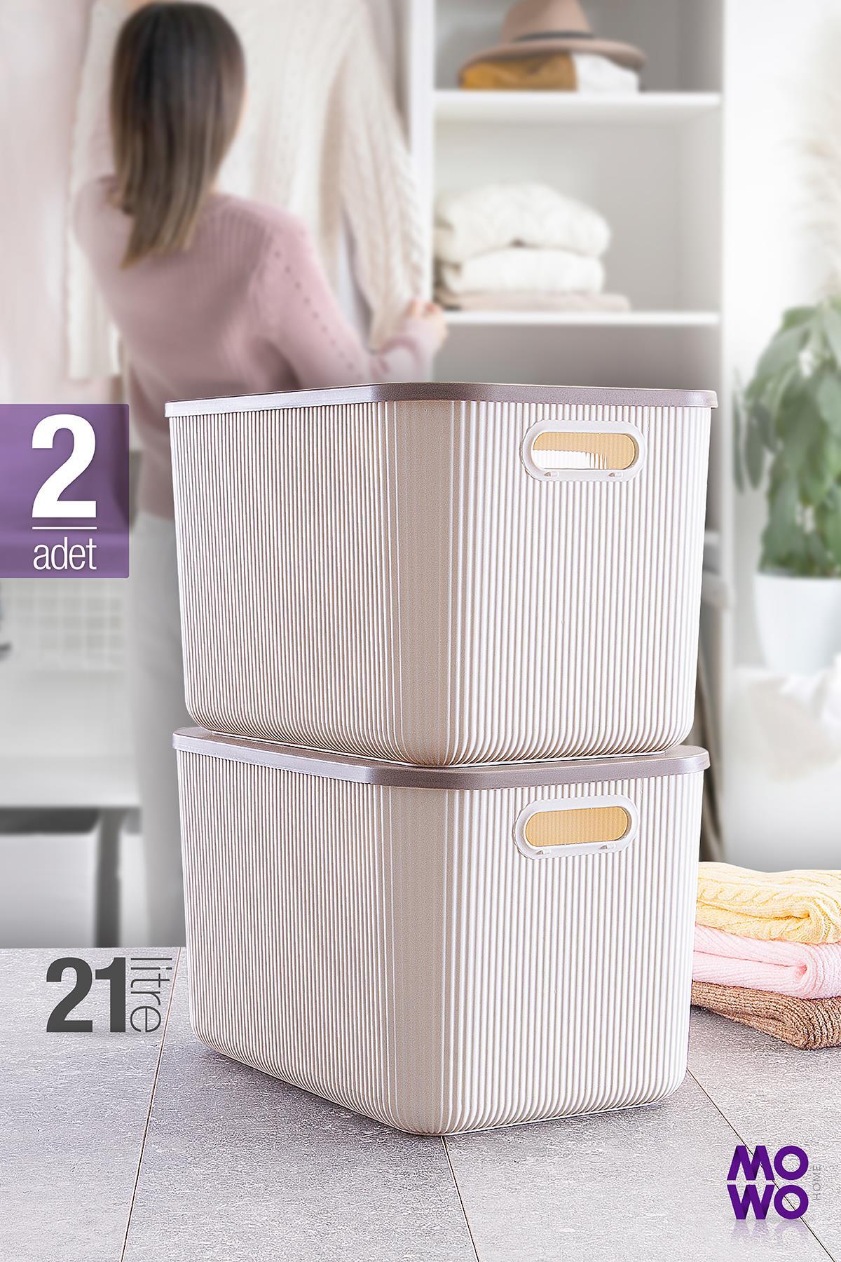 Mowo Home Trove 21 Litre Beyaz 2 Adet Çok Amaçlı Dolap İçi Düzenleyici ...