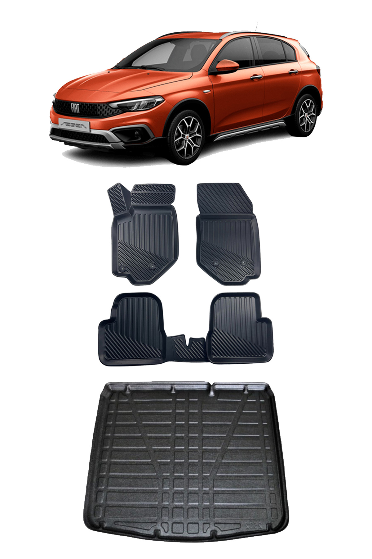 Sare Tuning Fiat Egea Cross 2021 ve Sonrası Araca Özel 4D Havuzlu ...