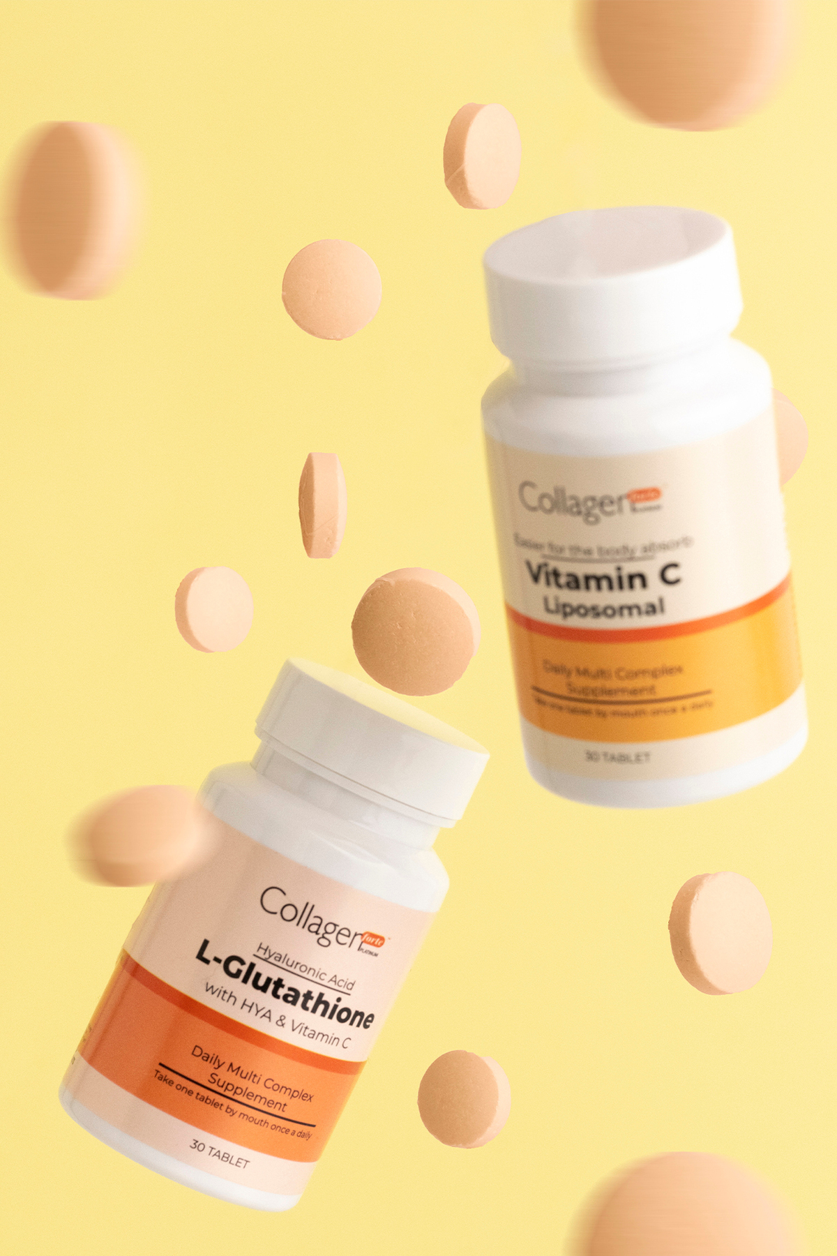 Collagen Forte Platinum L-Glutathione, Hyaluronic Acid & Vitamin C ...