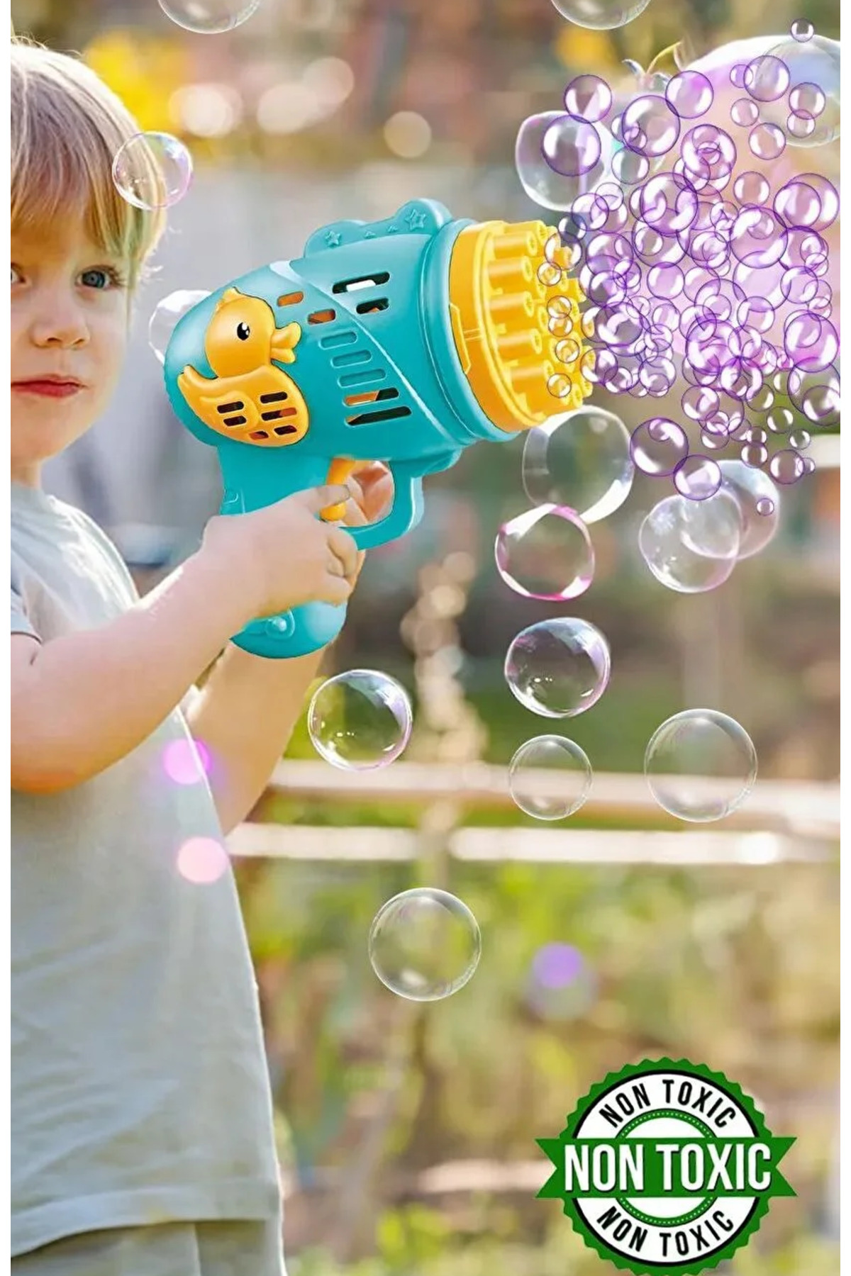 LRS STORE Pilli Köpük Baloncuk Makinesi Tabancası Yeni Tasarım Bol Köpük Süper Bubble Gun Ördek ...