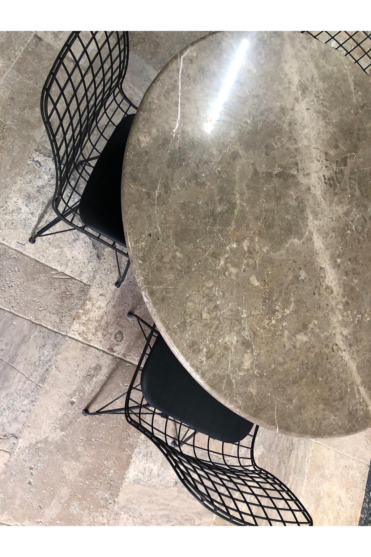 Yıldırım Olive Maron Yuvarlak Mermer Masa ,Balkon Mutfak Masası ...