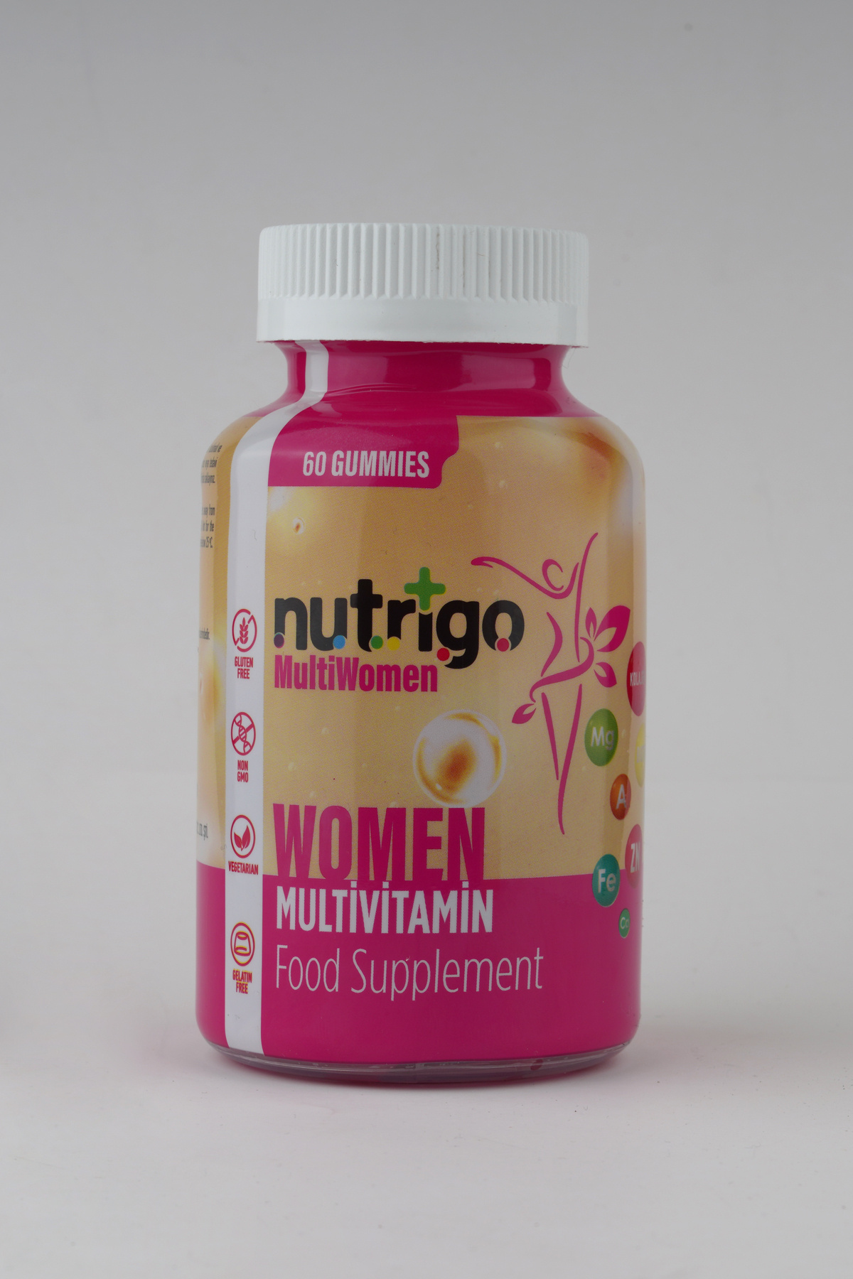 nutrigo ® Women Multivitamin Sakız-60Adet -Temel Minerallerin Tamamı -Glutensiz,Vejeteryan ve ...