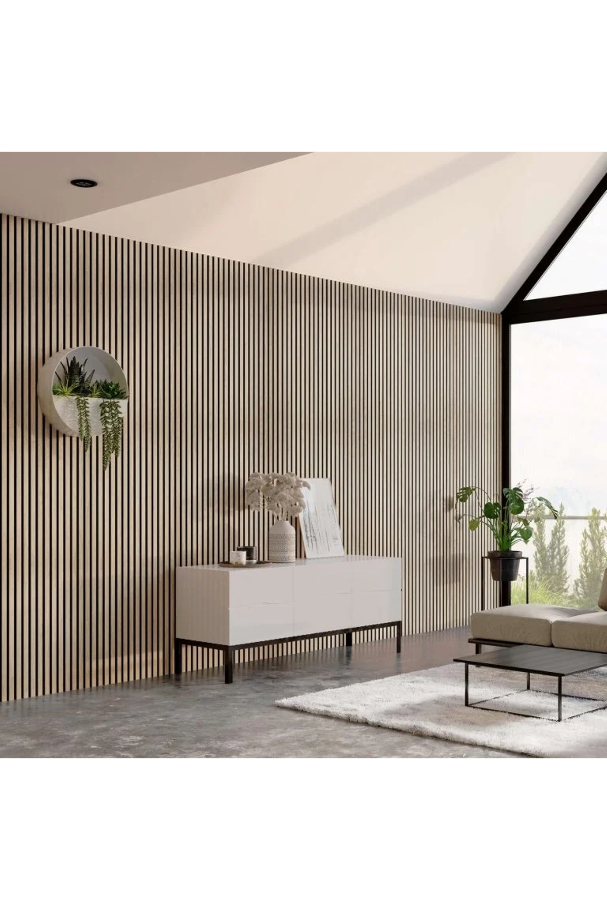 Şahan Art Deco Akustik Duvar Paneli / Açık Krem / 1. Kalite Mdf / 1 ...