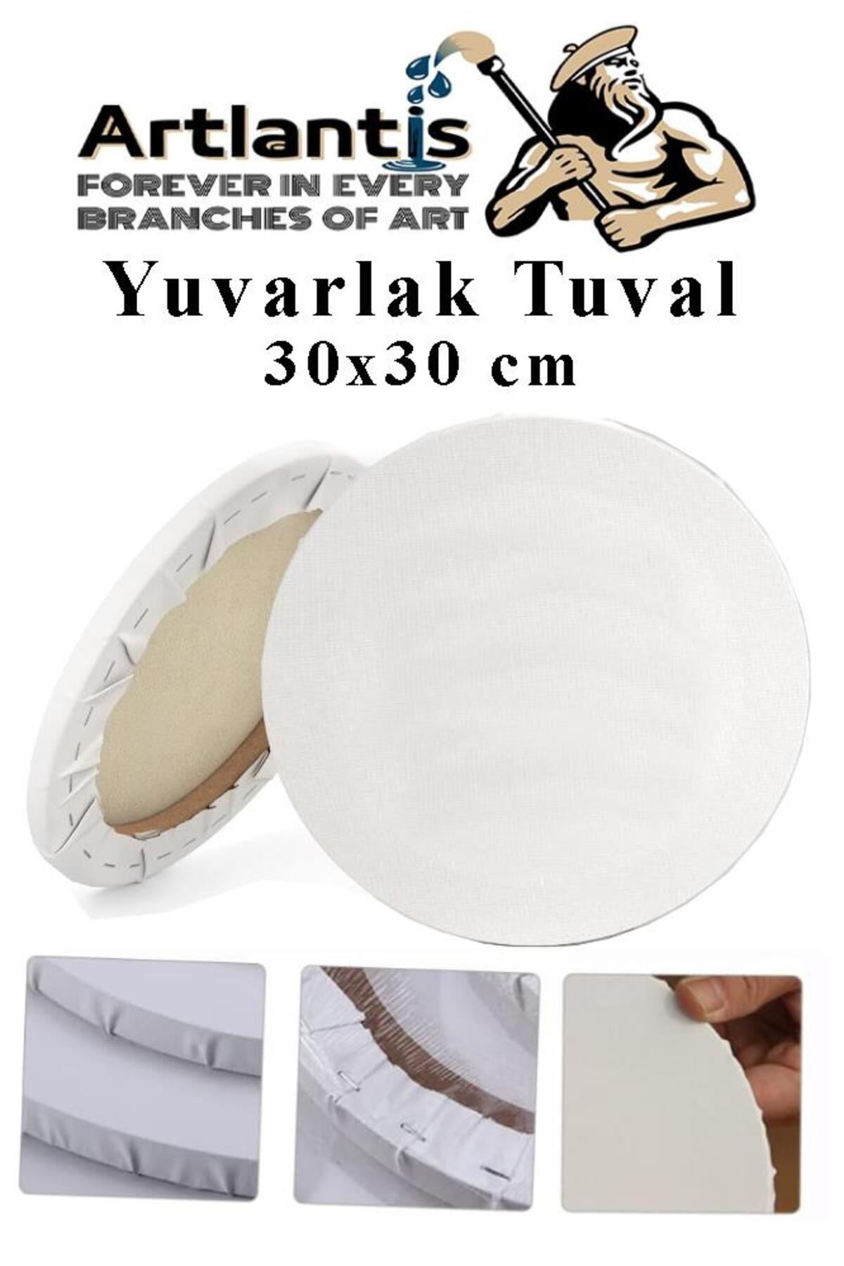 Artlantis Yuvarlak Tuval 30x30 cm 1 Adet Arkadan Zımbalı Astarlı Resim ...