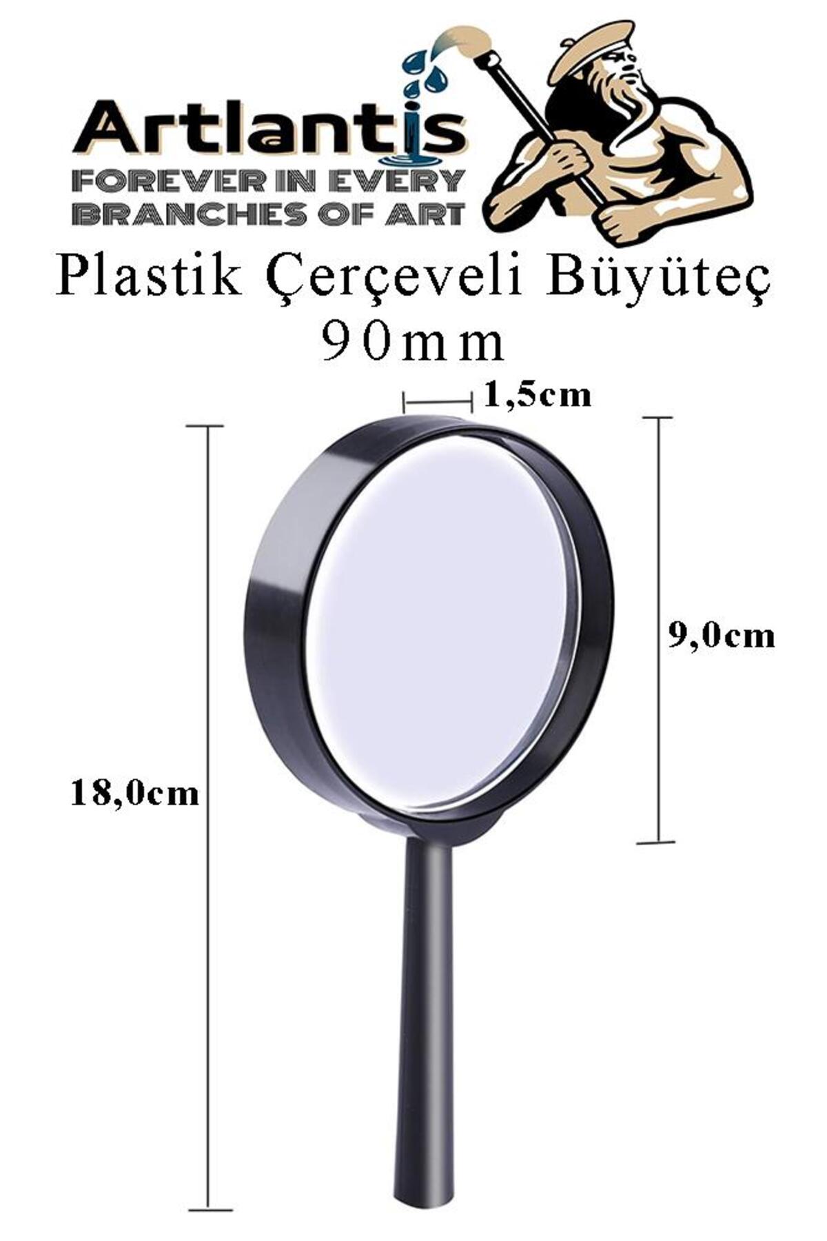 Artlantis Büyüteç 90 mm 1 Adet 5x Plastik Sap Çerçeveli Büyüteç Merçek ...