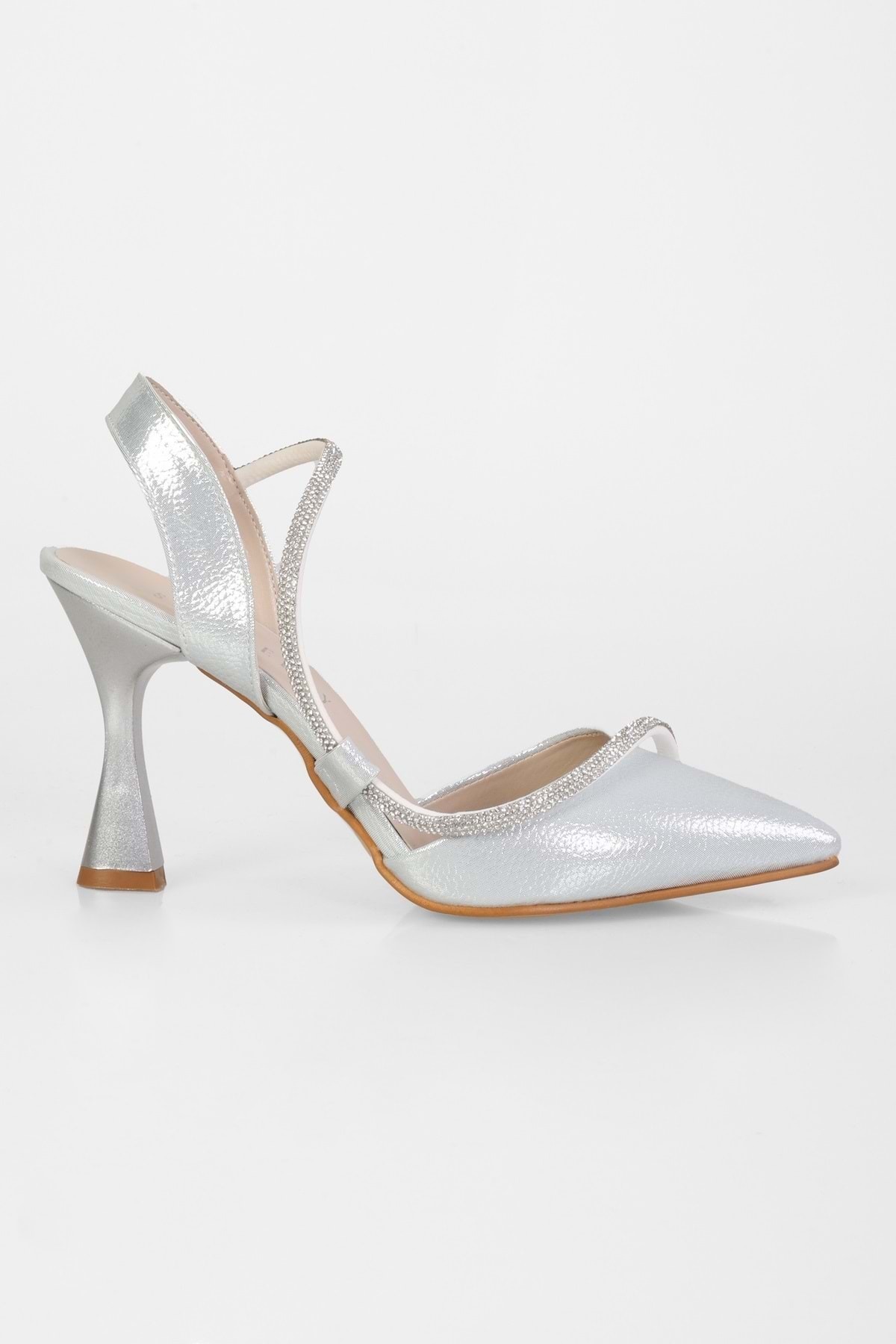 Shoeberry Kadın Tian Gümüş Kırışık Parlak Taşlı Stiletto Fiyatı ...