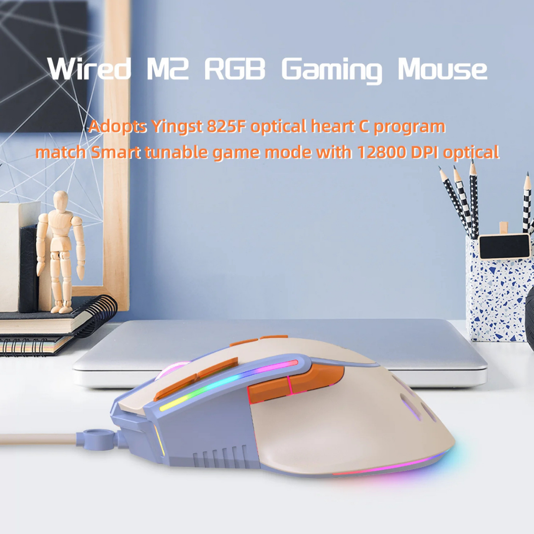 ZIYOULANG M2 Kablolu Espor Oyuncu Mouse RGB 12800 DPI Ledli Gaming ...