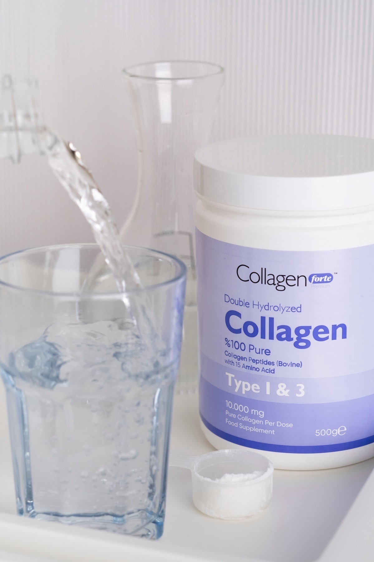 Collagen Forte Platinum Collagen Powder 500g, %100 Saf, Doğal Çift ...