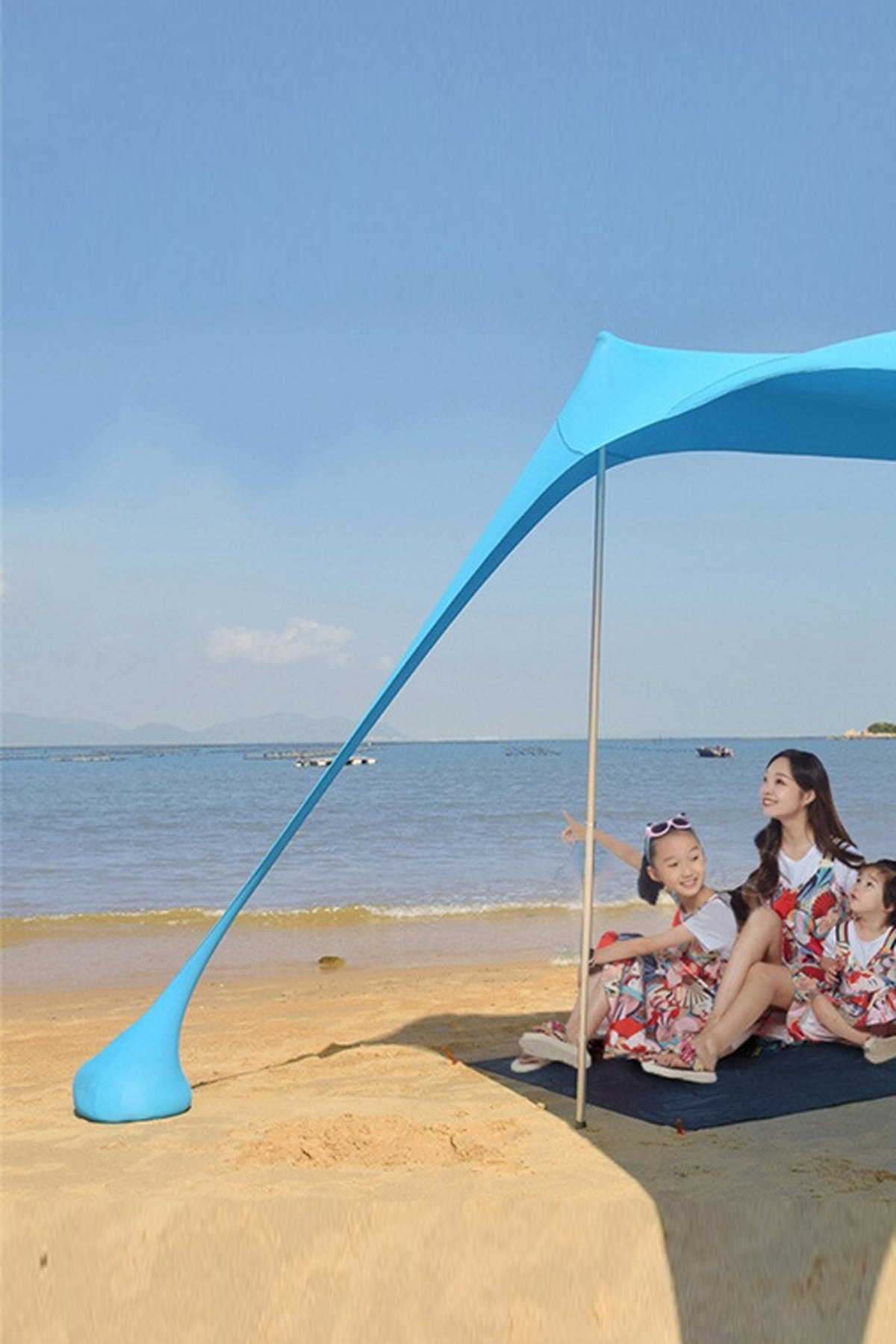 Bundera Markise Mavi Gölgelik Tente Plaj Şemsiyesi Bahçe Teras Kamp ...