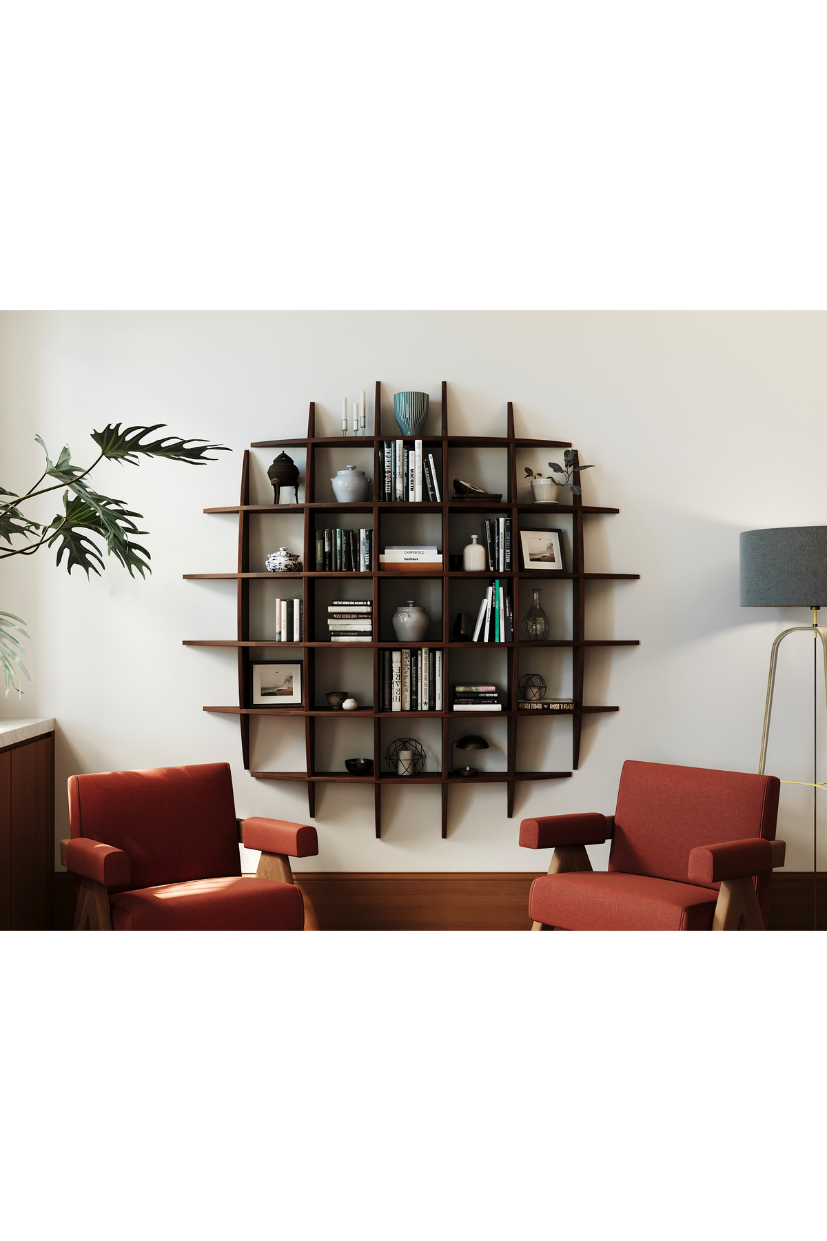 Mefami Adair Masif Ahşap Duvar Rafı Kitaplık - Fiyatı, Yorumları