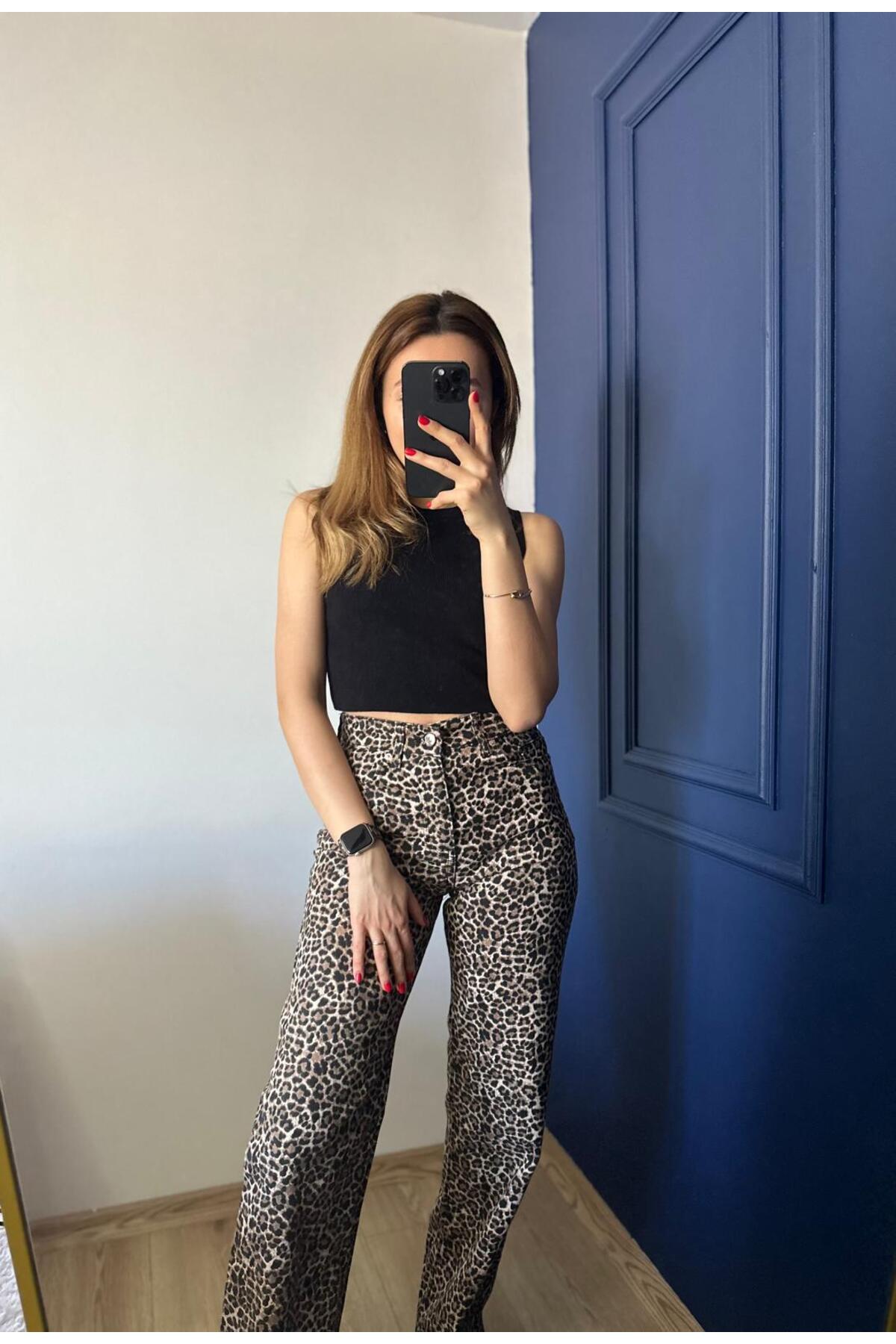 ESMA GÜL BUTİK Leopar Desenli Jean Fiyatı, Yorumları - Trendyol