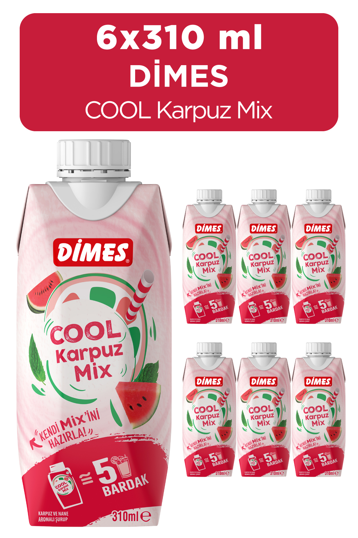 Dimes Cool Karpuz Mix 310ML 6 Adet - Fiyatı, Yorumları