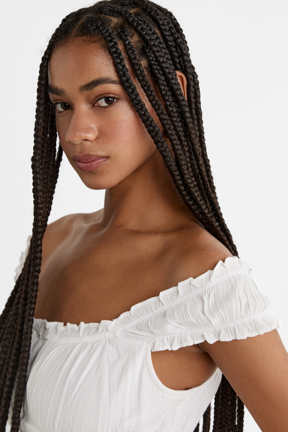 Stradivarius Açık omuzlu krepe kısa top Fiyatı, Yorumları - Trendyol