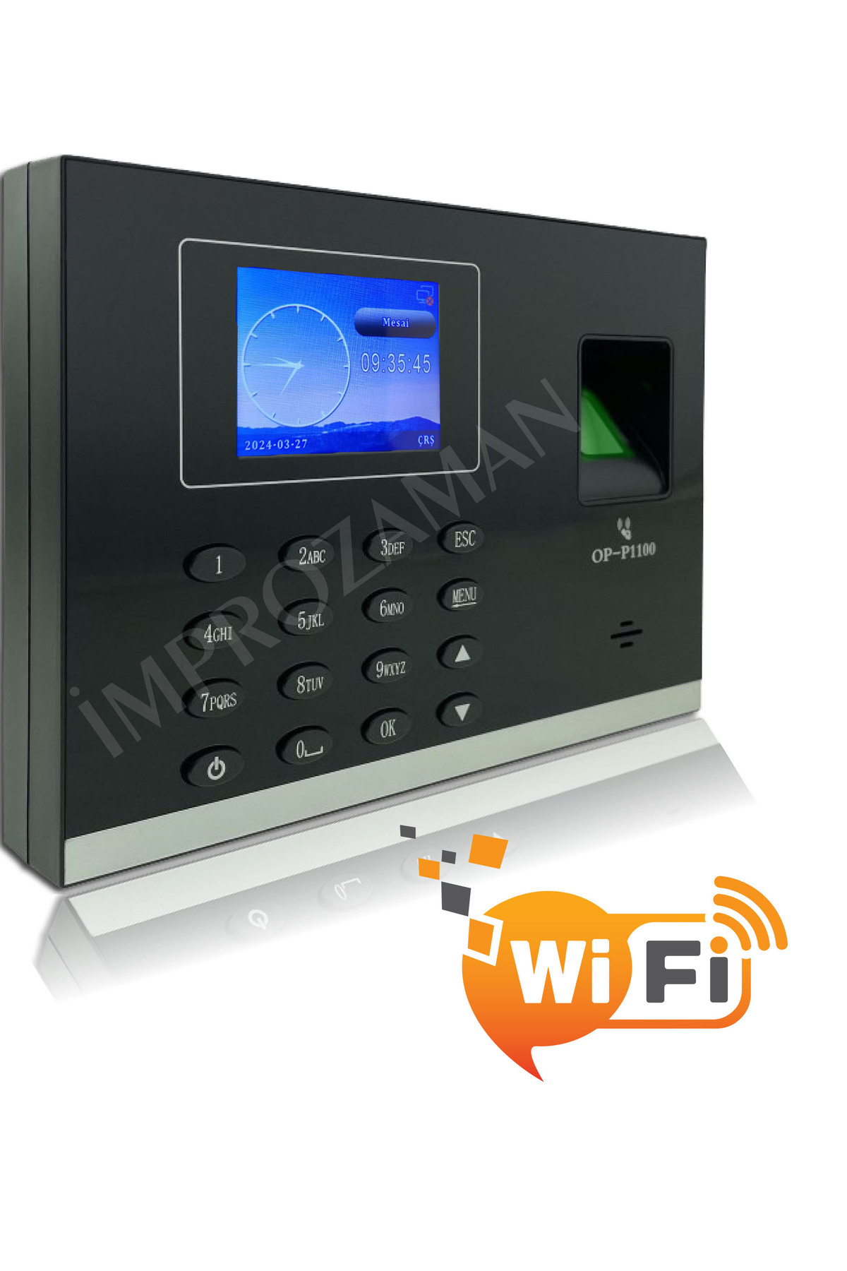 İMPROZAMAN Kablosuz Parmak izi ve Kart Okuyucu Cihaz Maaş Mesai ...