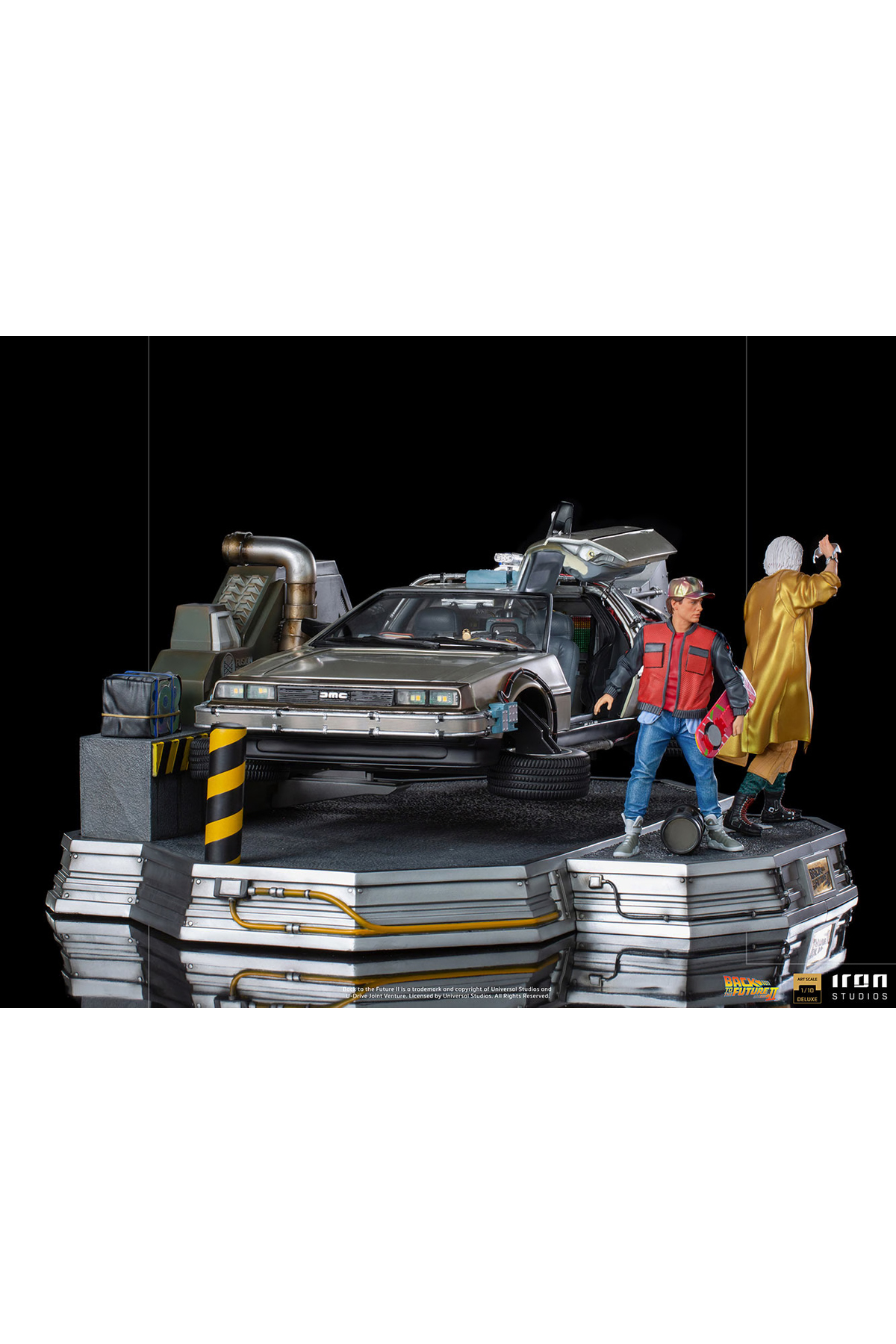 Iron Studios Statue Delorean Full Set Deluxe Back To The Future II Art ...