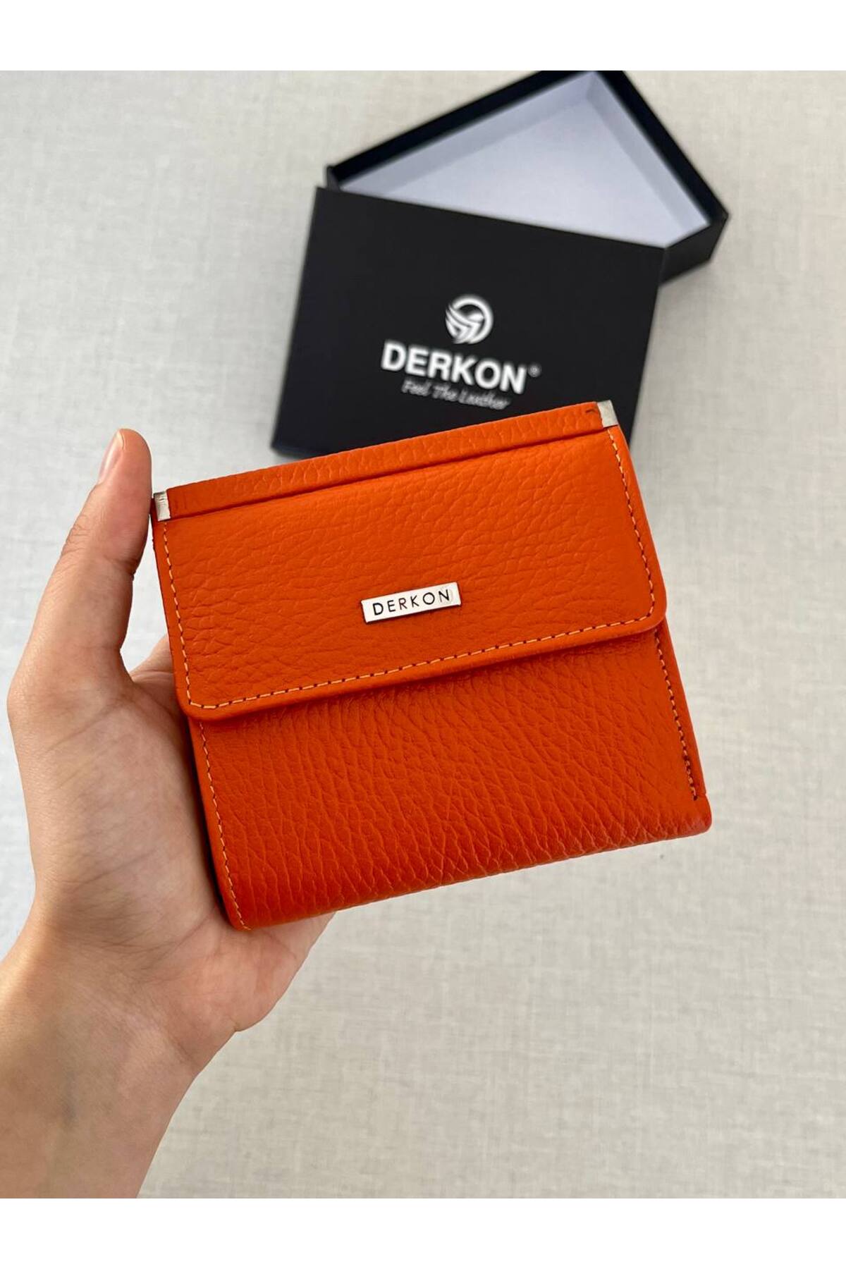 Derkon Juno Hakiki Deri Mini Turuncu Cüzdan Fiyatı, Yorumları - Trendyol