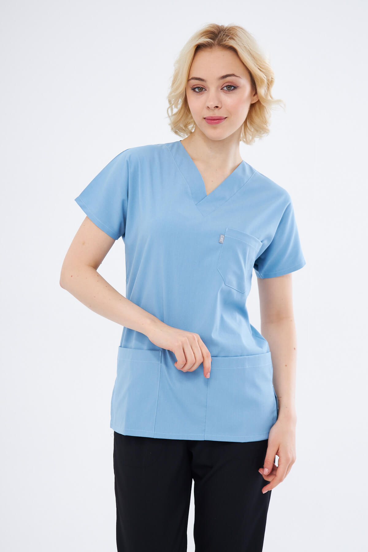 Class Üniforma Tek Üst Bebe Mavisi Likralı Hemşire Ve Doktor Forması ...