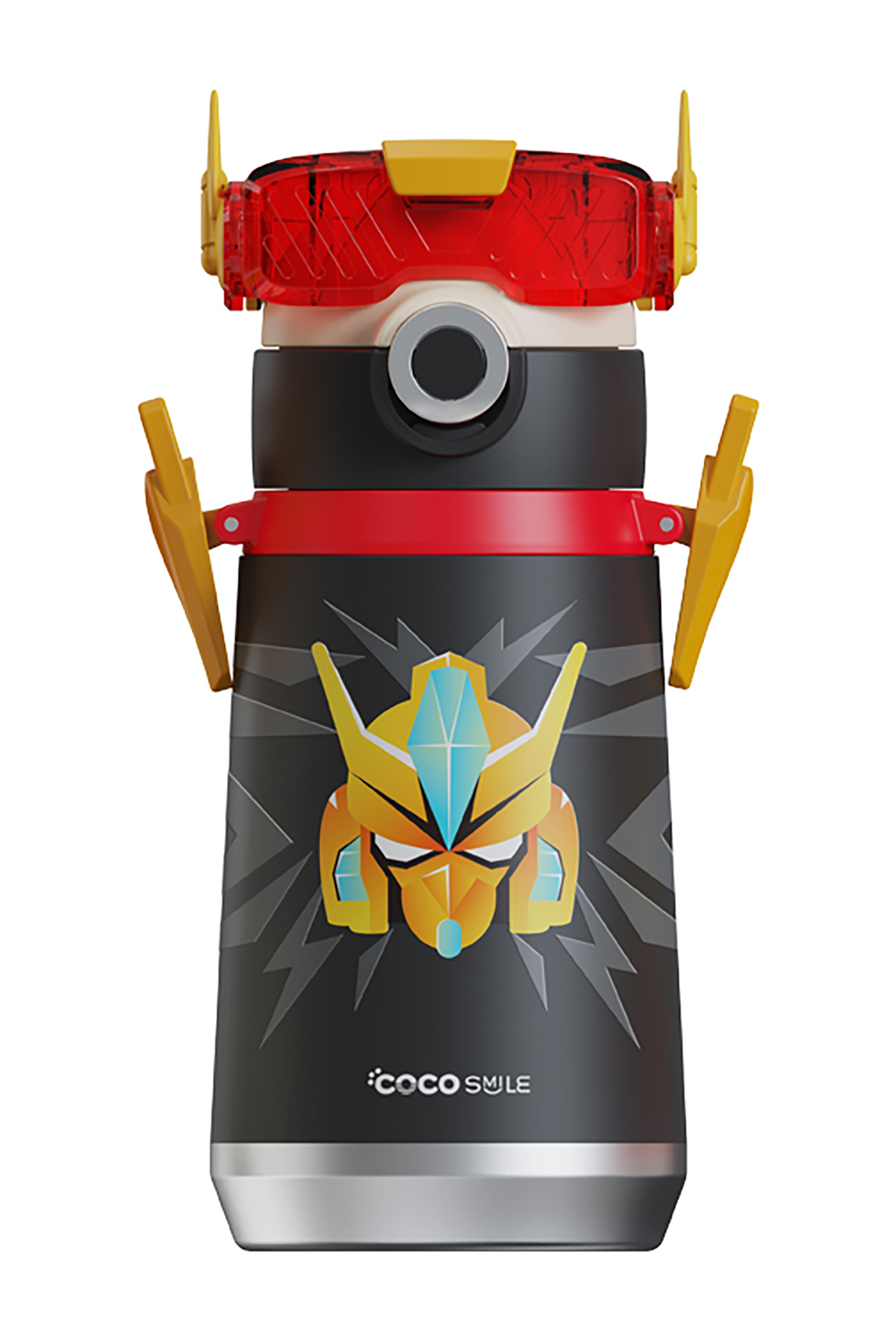 Vagonlife VGN0001 Coco Smile 500 ml Robot Straw Çelik Termos (Black ...