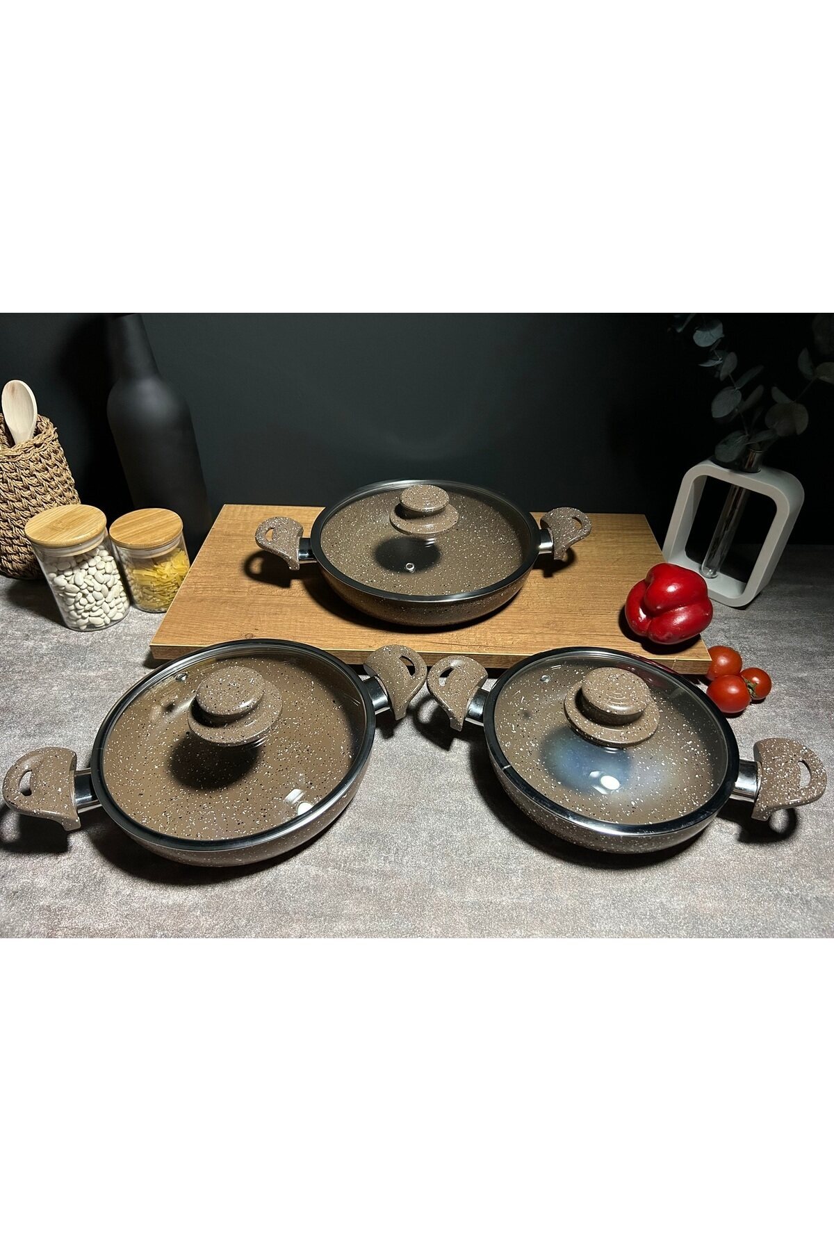 BENA LİFE 6 PARÇA GRANİT OMLET SET 18-20-22 CM - Fiyatı, Yorumları