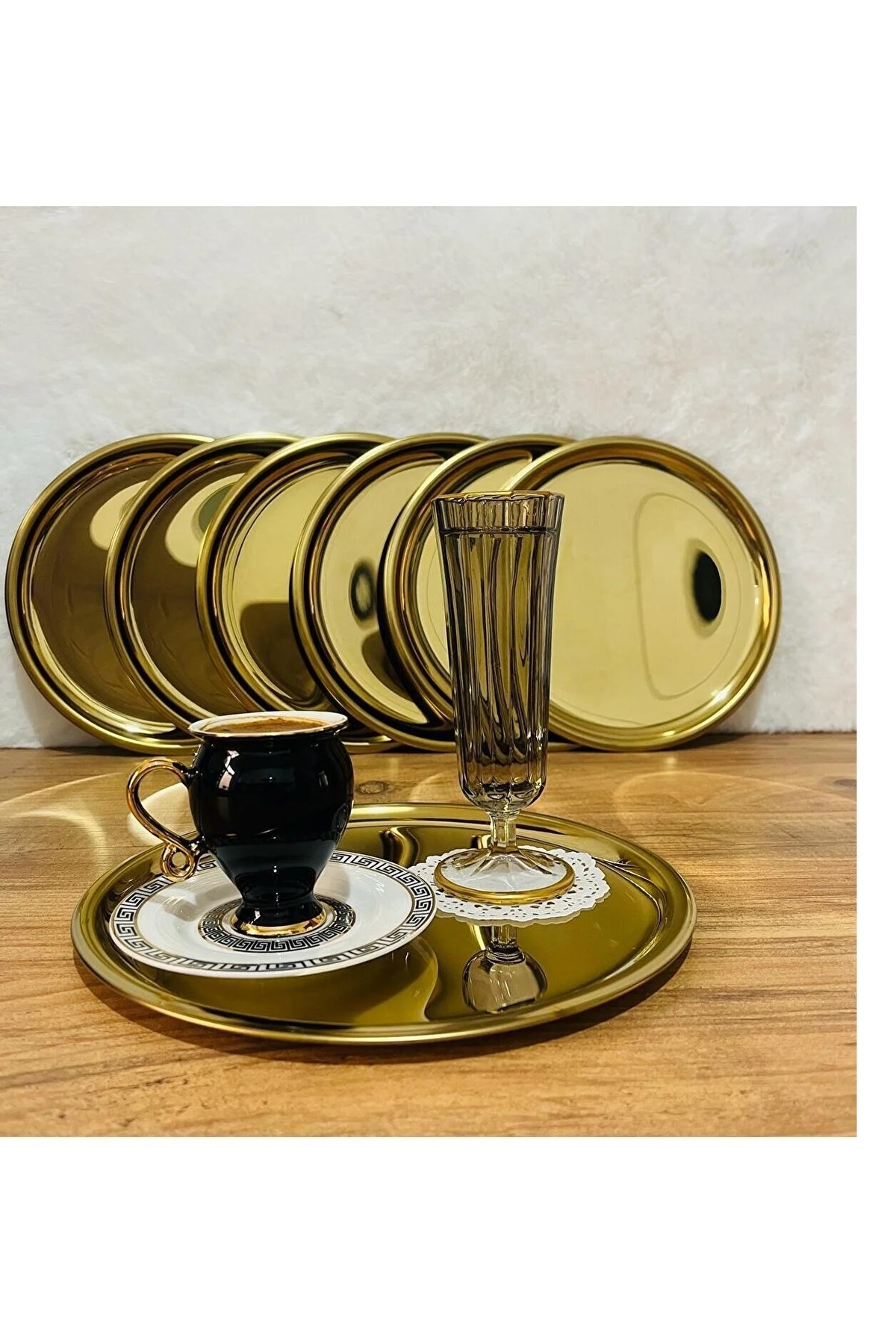 İDİL Lüx Paslanmaz Çelik Kahve, Çay, Dekoratif Sunum Servis Tepsisi ...