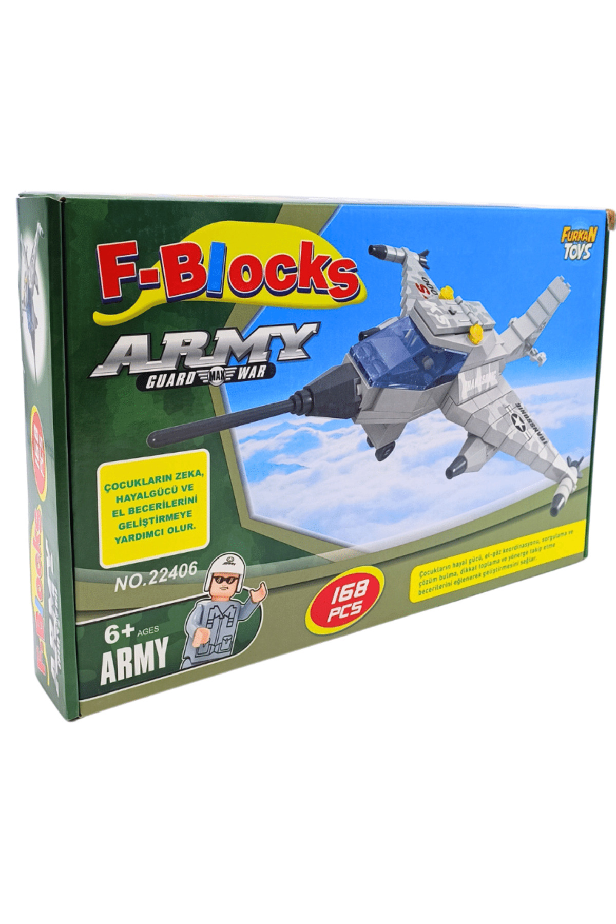 Furkan Toys F-Blocks Asker Serisi Savaş Uçağı Lego 168 Parça FR38132 ...
