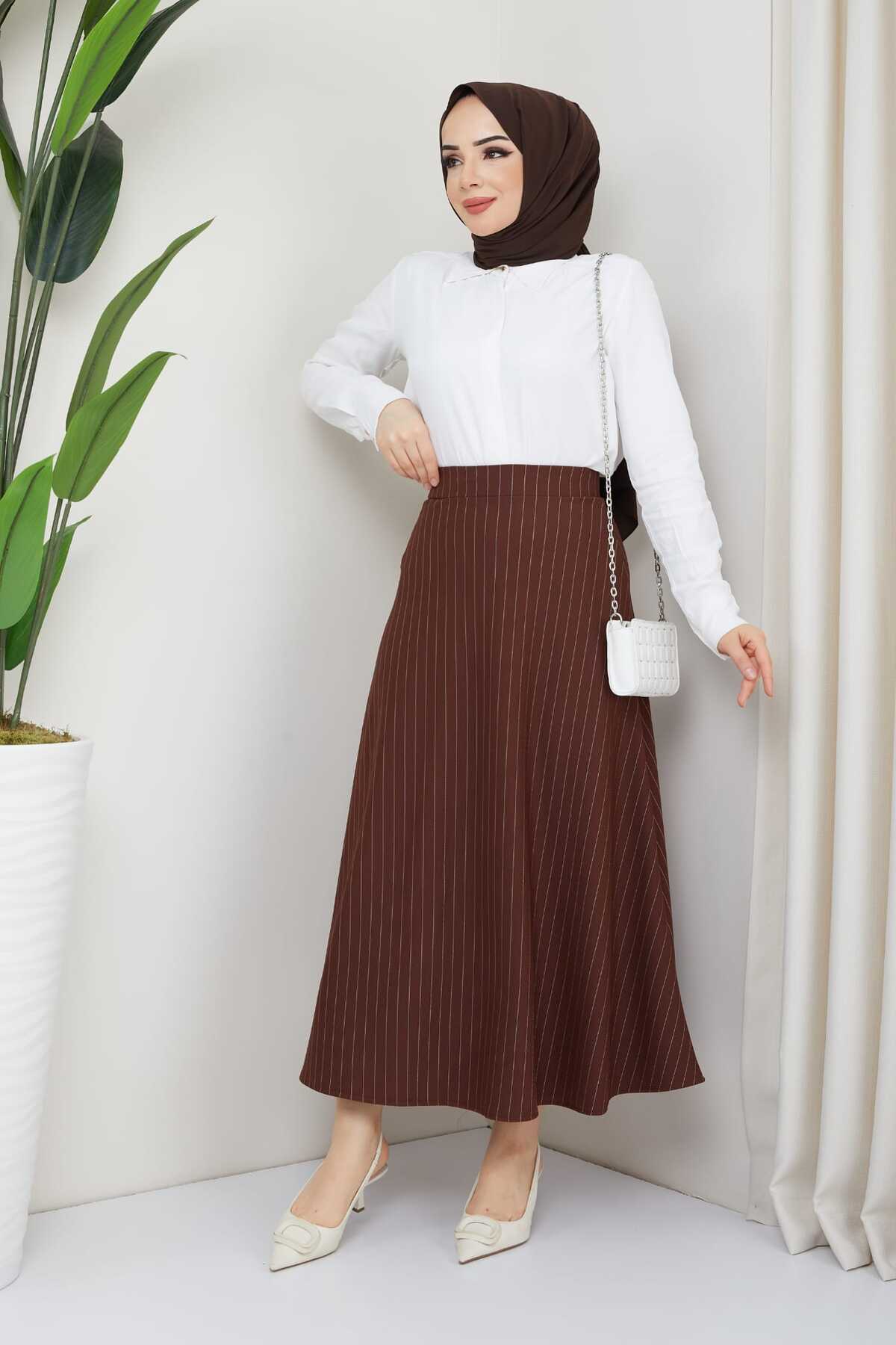 sozan Puf Scuba CİZGİLİ Etek - Fiyatı, Yorumları