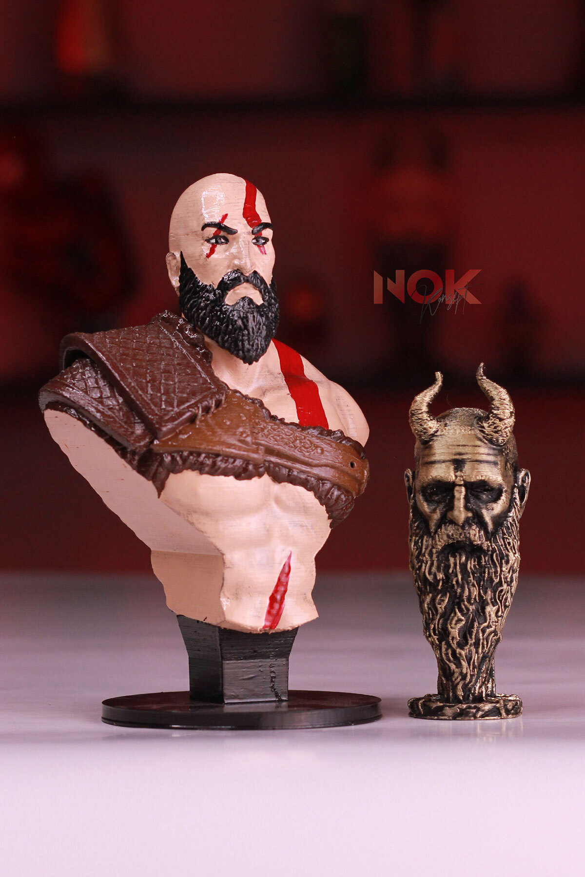 NOK KONSEPT Kratos & Mimir 2'li Figür Seti (15cm - 10cm) Fiyatı ...