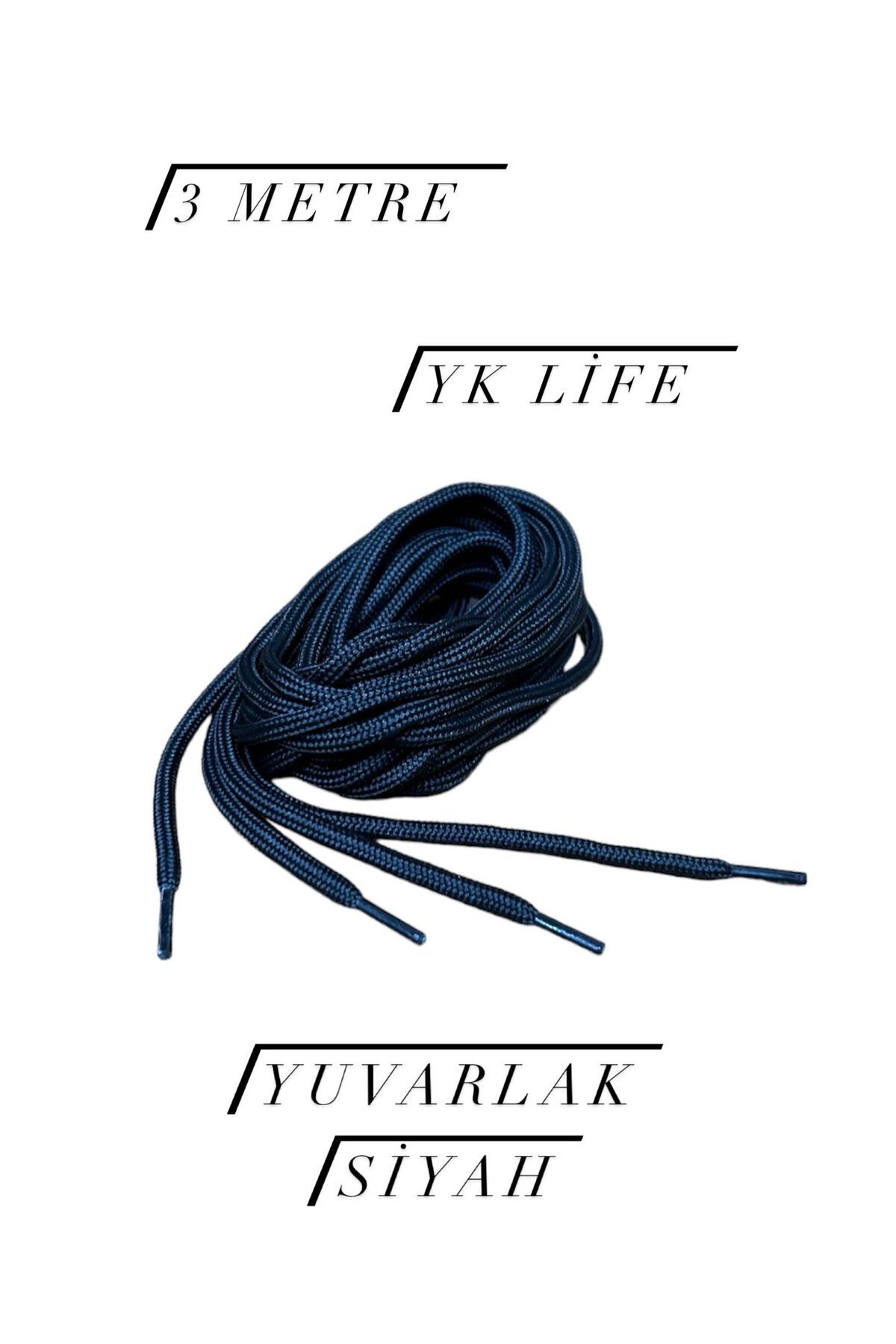 YKLİFE 3 METRE SİYAH YUVARLAK FİTİLLİ VE DAYANIKLI AYAKKABI BAĞCIĞI Fiyatı, Yorumları - Trendyol