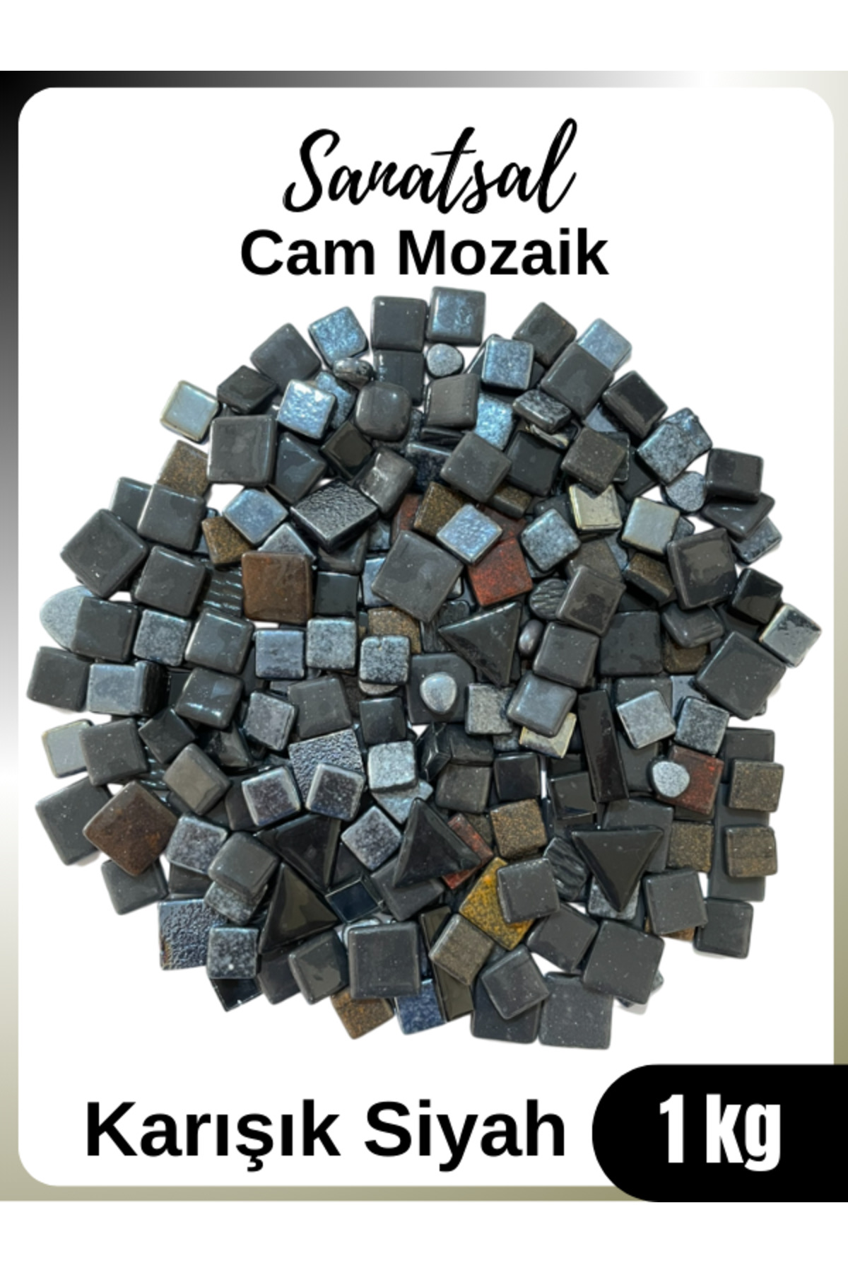 Sanatsal Mozaik Karışık Renkli Cam Mozaik Taşı (1kg) - Fiyatı, Yorumları