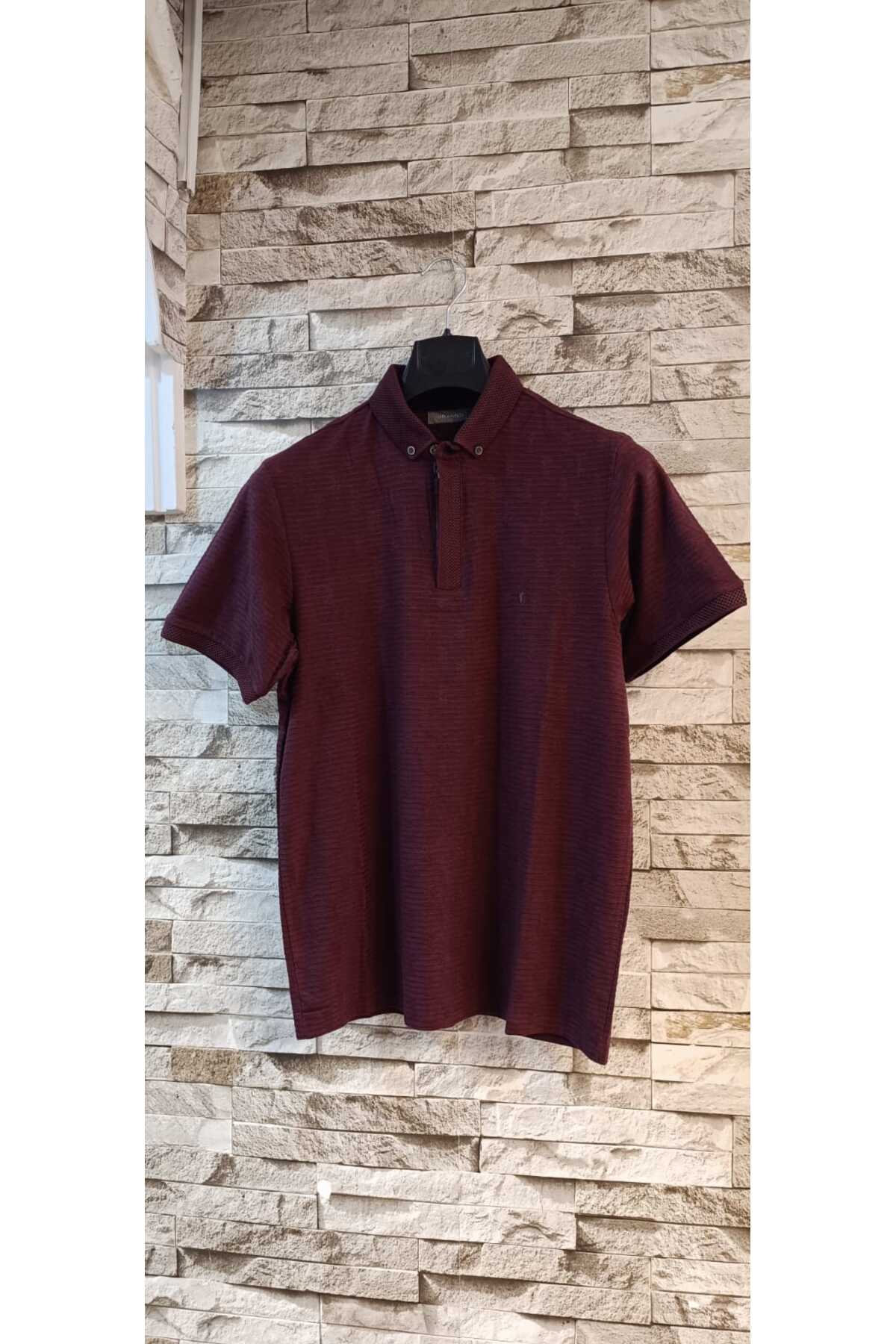 Brango POLO YAKA DÜĞMELİ FERMUARLI ÖRME JAKARLI T-SHİRT Fiyatı ...