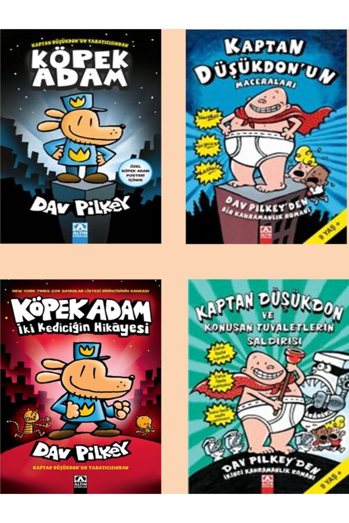 Altın Kitaplar DAV PILKEYDEN KÖPEK ADAM VE KAPTAN DÜŞÜK DON DİZİSİ ...