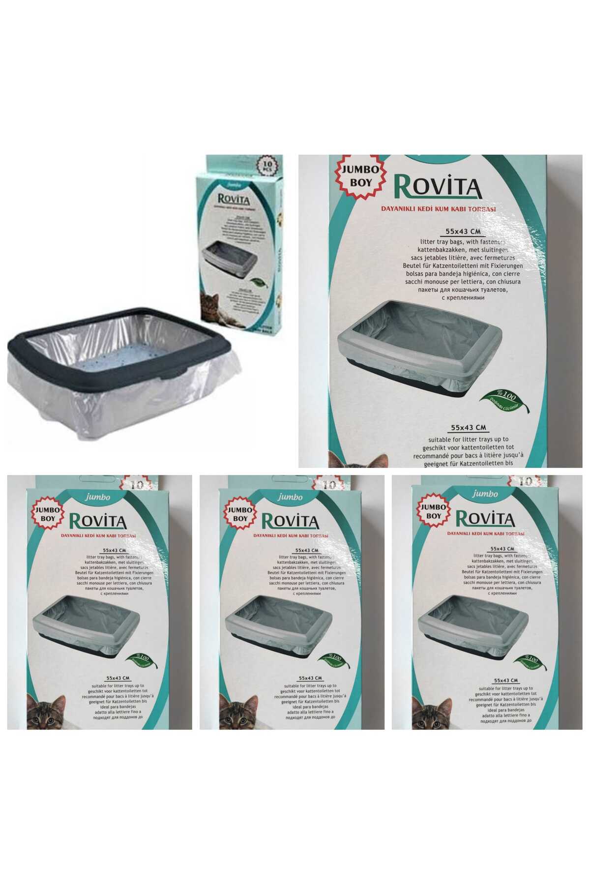 Rovita Neo Pet Market Rovita Kedi Kumu Poşeti 10 lu 55*43 Cm X 5 Kutu ...