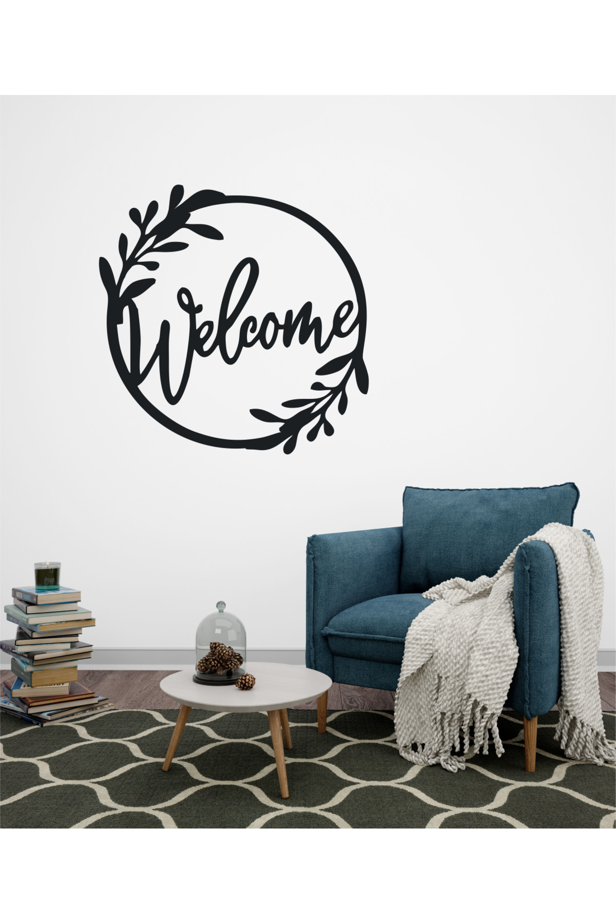 YufiDesign Welcome Duvar Tablosu, Ev Dekorasyonu, Kapı Girişi Duvar ...