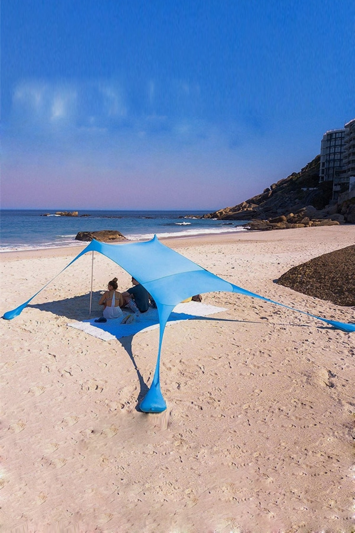 Bundera Markise Mavi Gölgelik Tente Plaj Şemsiyesi Bahçe Teras Kamp ...