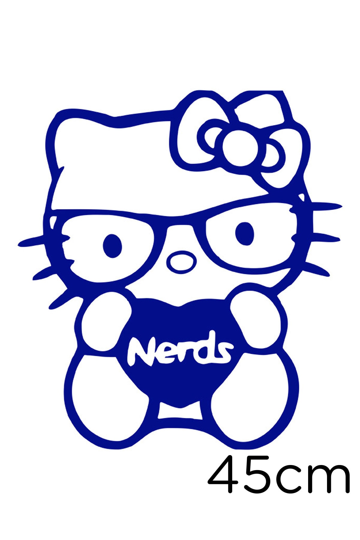 New Jargon Hello Kitty Sticking Sticker with Cute Ribbon 45cm - Navy ...