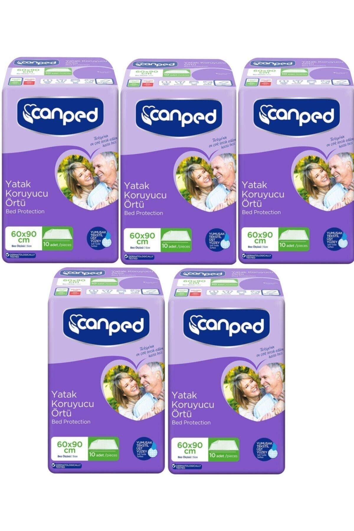 Canped STD Canped Hasta Yatak Koruyucu Örtü 60*90CM 50 Adet (5PK*10 ...