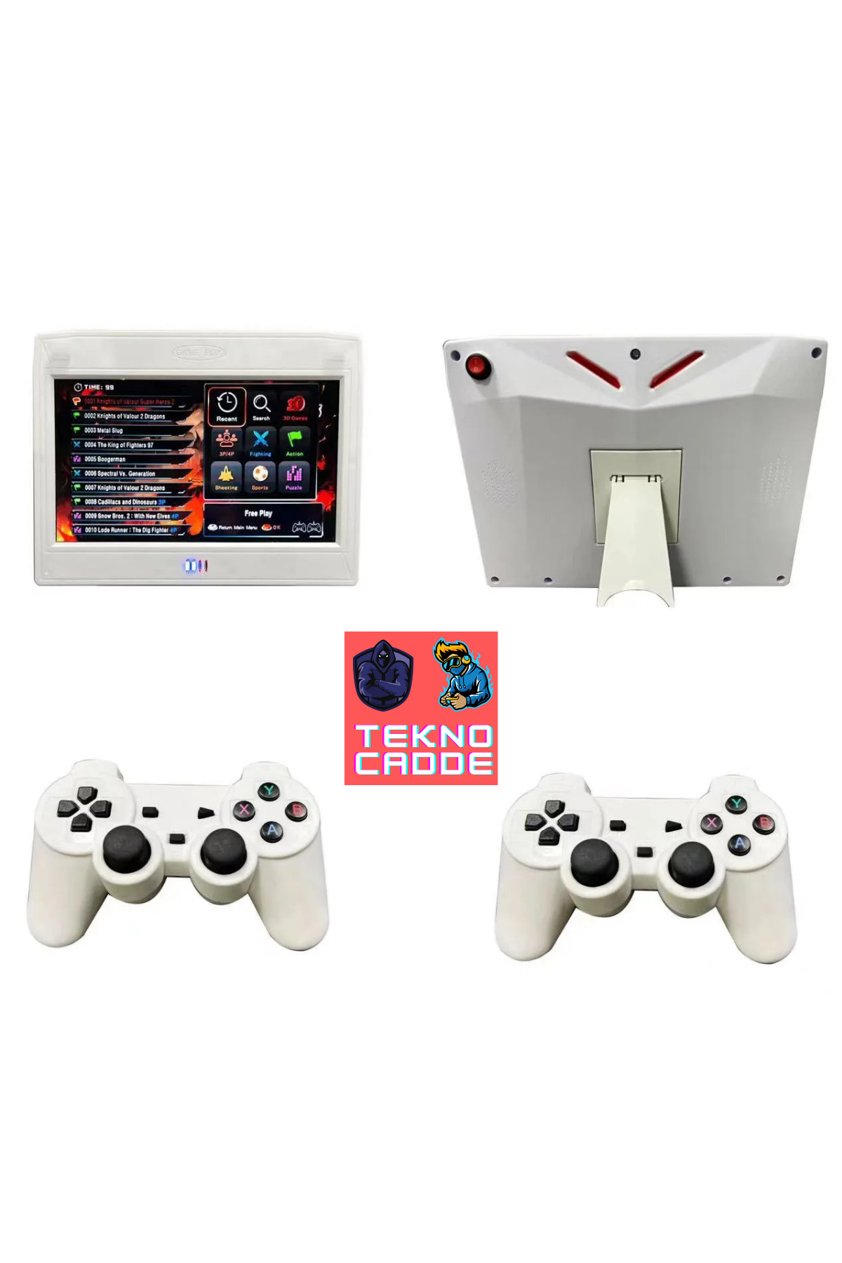 beboncool 10inç HD LCD Ekranlı 20000 OYUNLU Kablosuz Çift Kol Retro ...