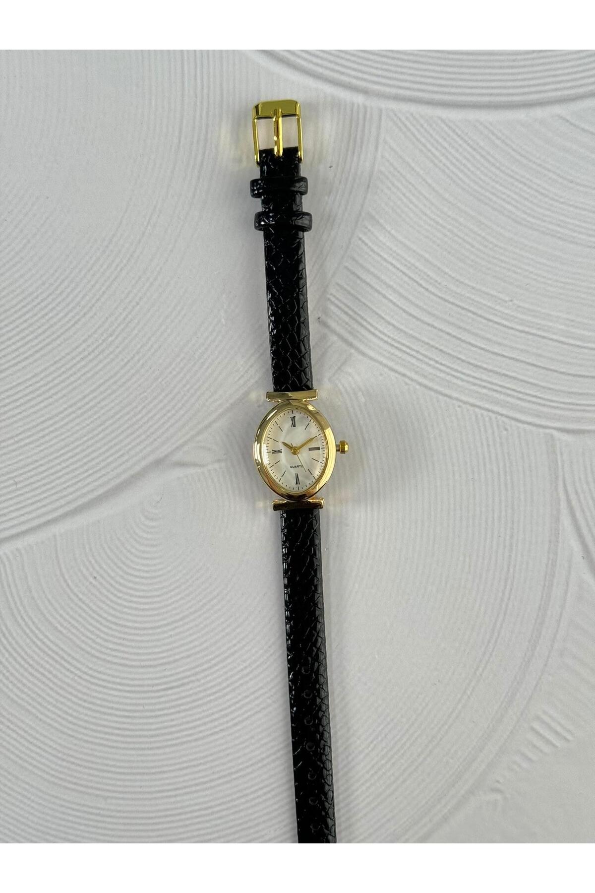 RoseandRoses Blair Old Money Still Vintage Deri Kayış Kadın Kol Saati ...