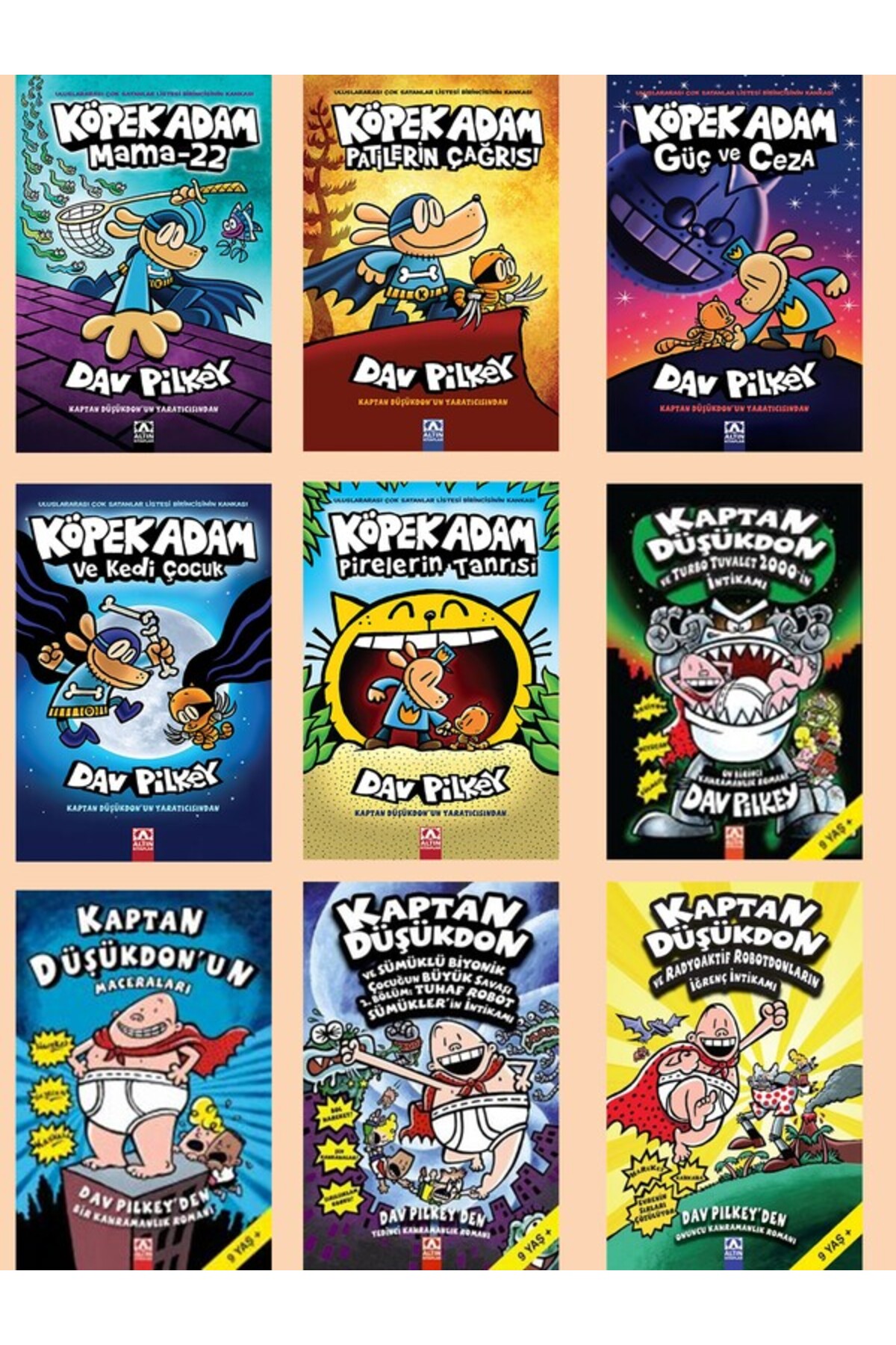 Altın Kitaplar DAV PILKEYDEN KÖPEK ADAM VE KAPTAN DÜŞÜKDON DİZİSİ ...