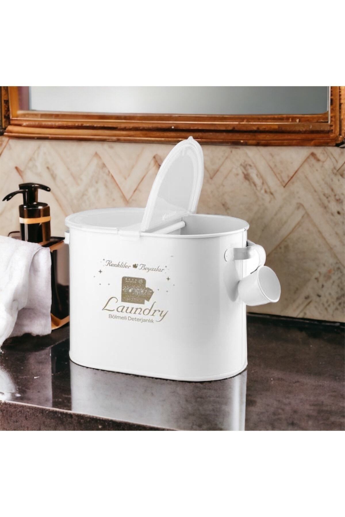 Laundry Metal 2 Bölmeli Deterjan Kutusu Beyaz 12 lt Fiyatı, Yorumları ...