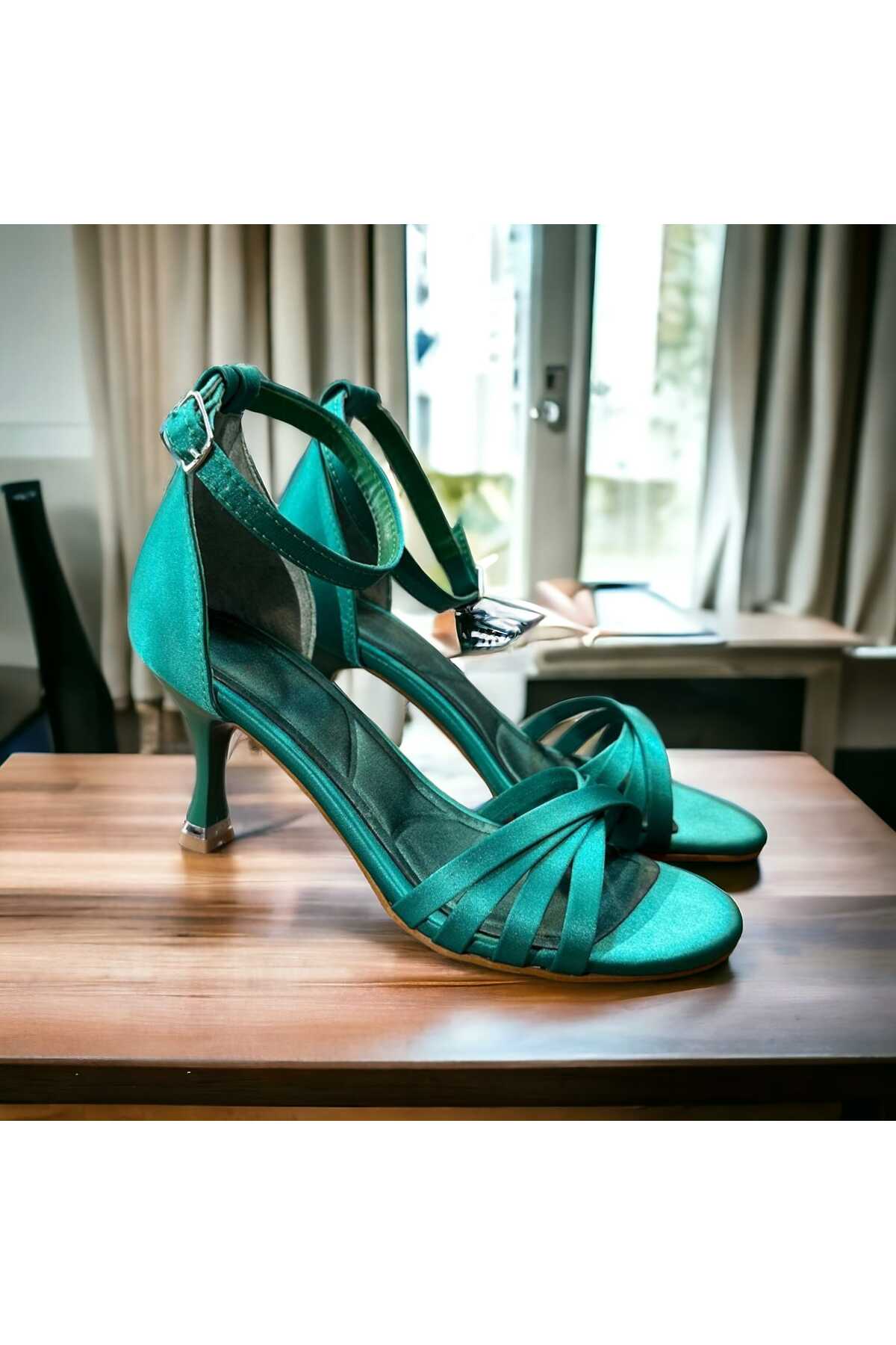 cimili Kadın Su Yeşili sataen ökçeli Topuklu Ayakkabı Fiyatı, Yorumları ...