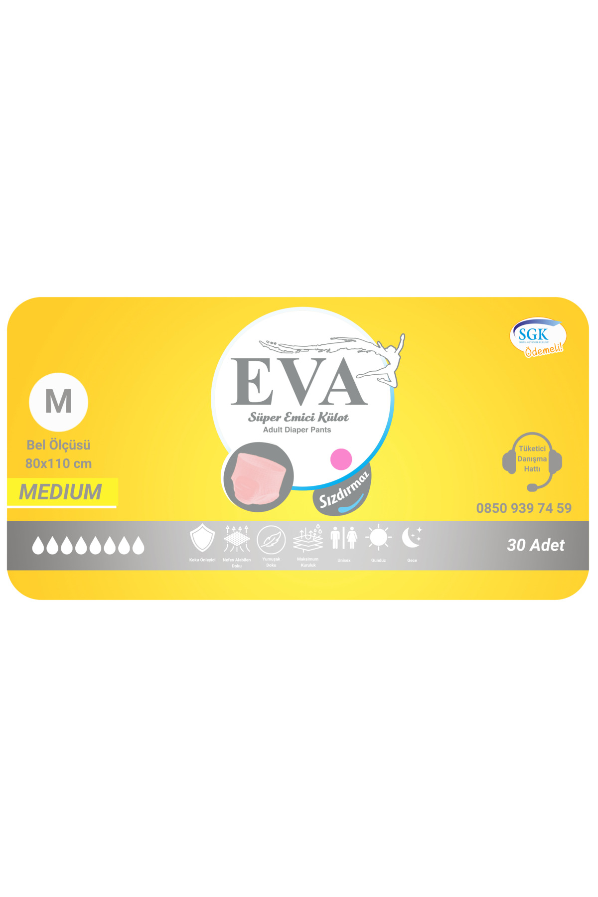 EVA Lady Külot 30 Adet Medium Hasta Bezi Fiyatı, Yorumları - Trendyol